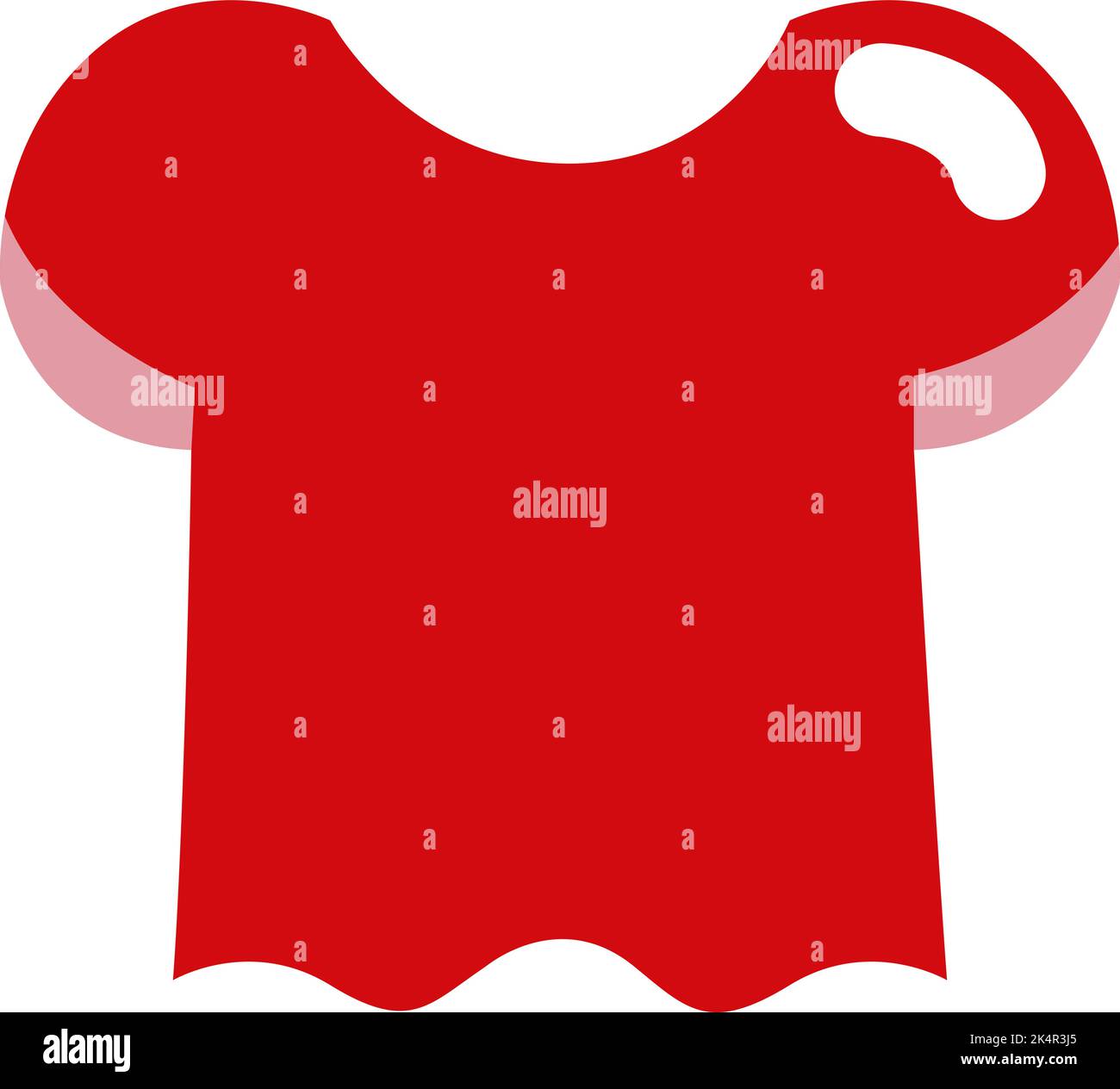 Classic red shirt, illustration, vector on a white background Stock ...