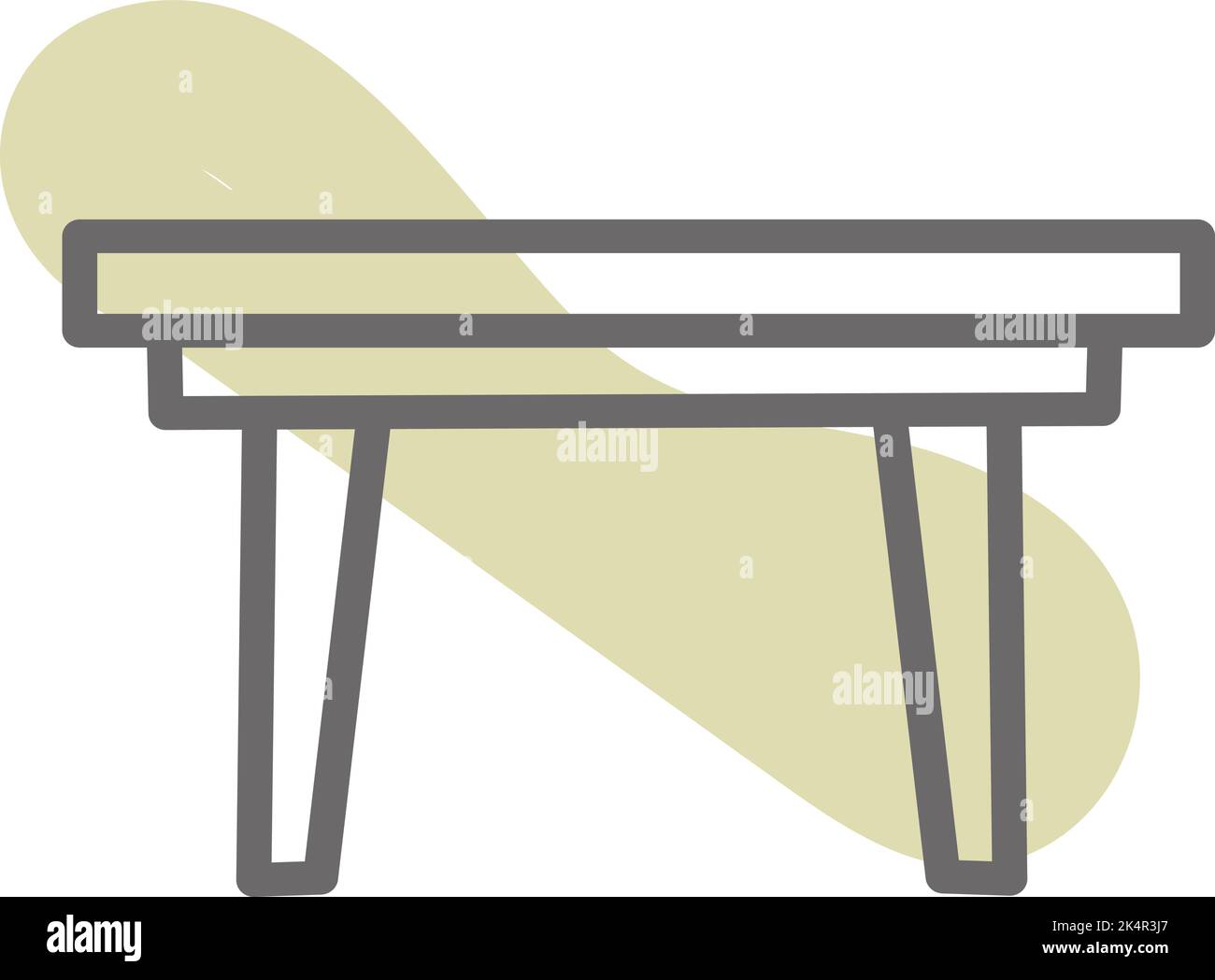 Kitchen table, illustration, vector on a white background Stock Vector ...