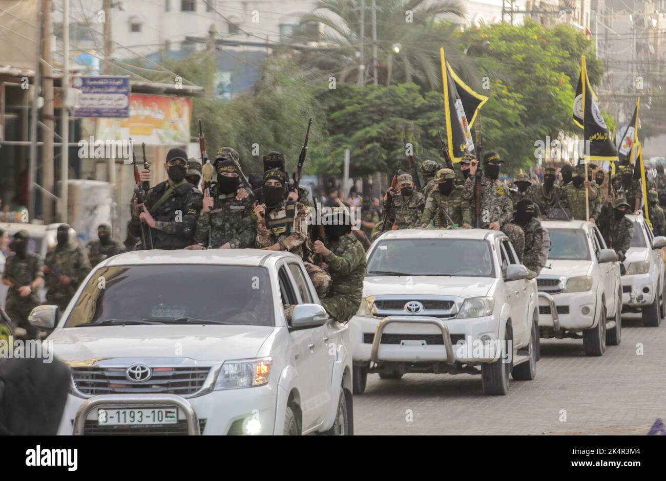 Gaza, Palestine. 03rd Oct, 2022. Armed fighters from Saraya al-Quds ...