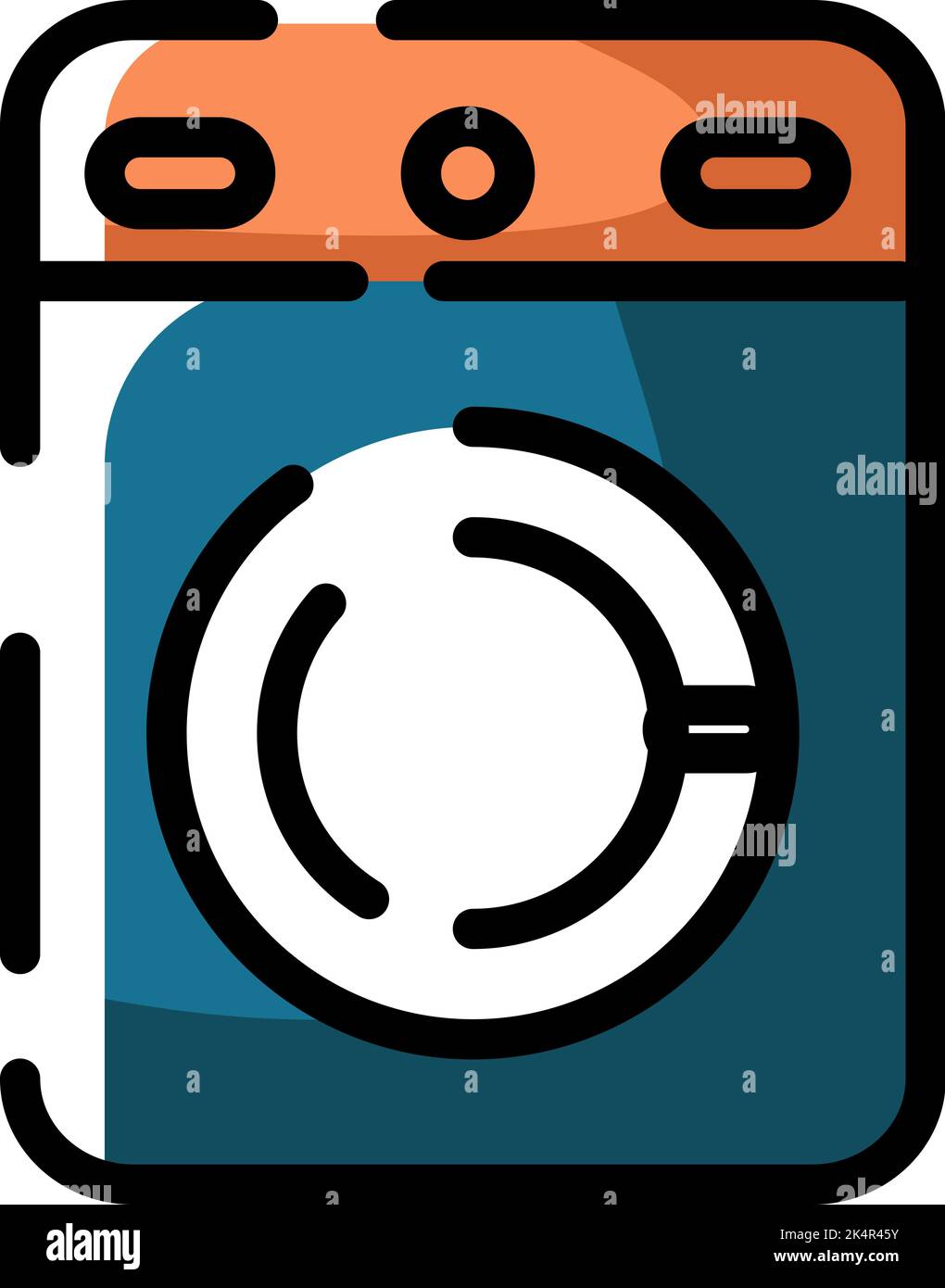 Household washing machine, illustration, vector on a white background ...