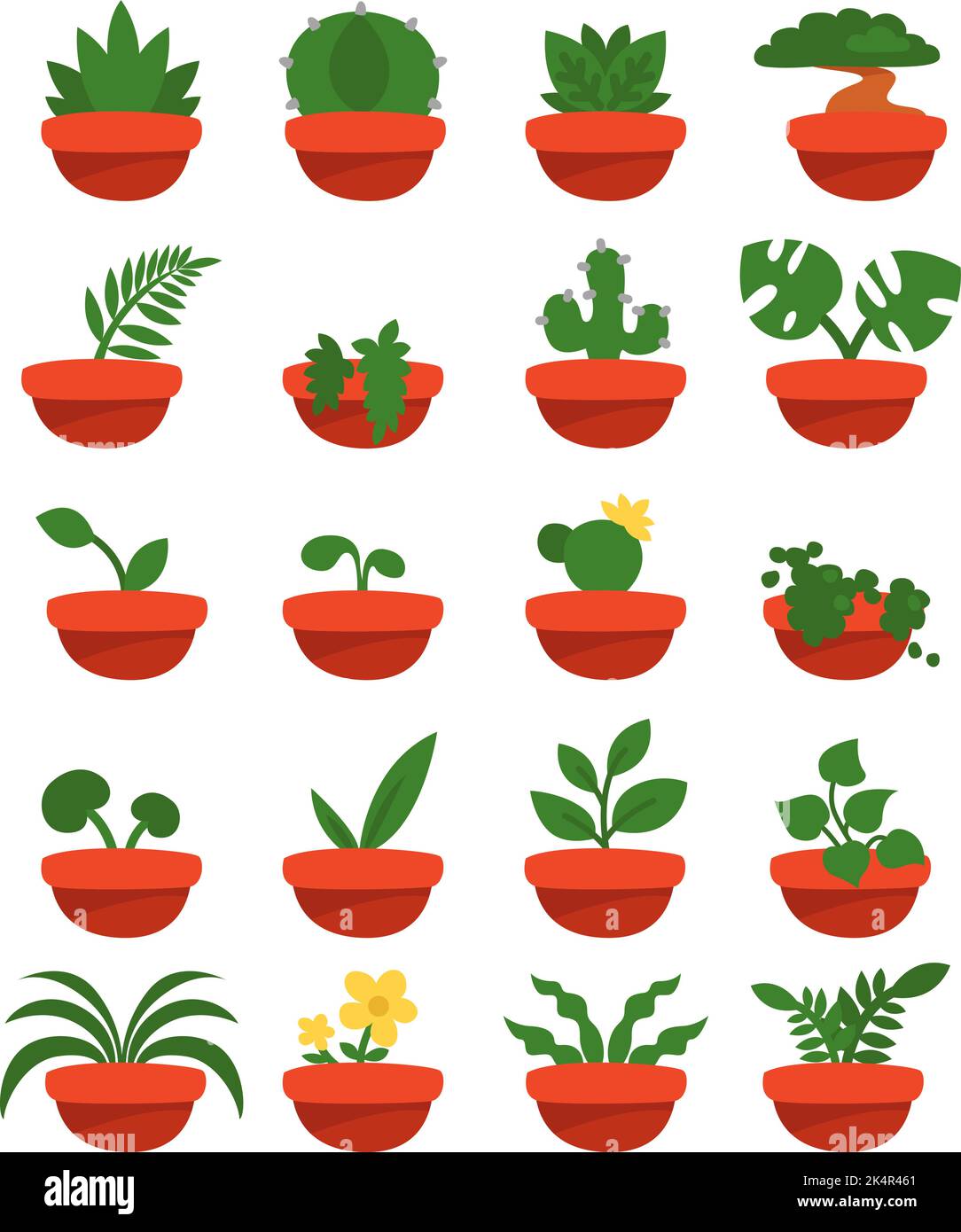 Indoor home plants on Stock Vector Images - Alamy