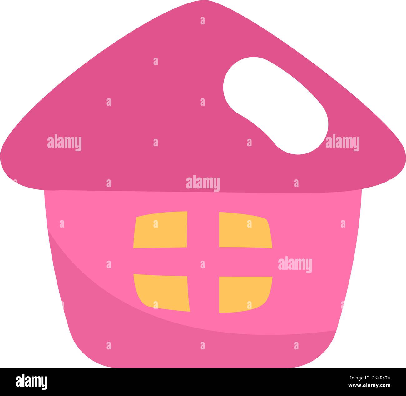 Kindergarten house, illustration, vector on a white background Stock ...