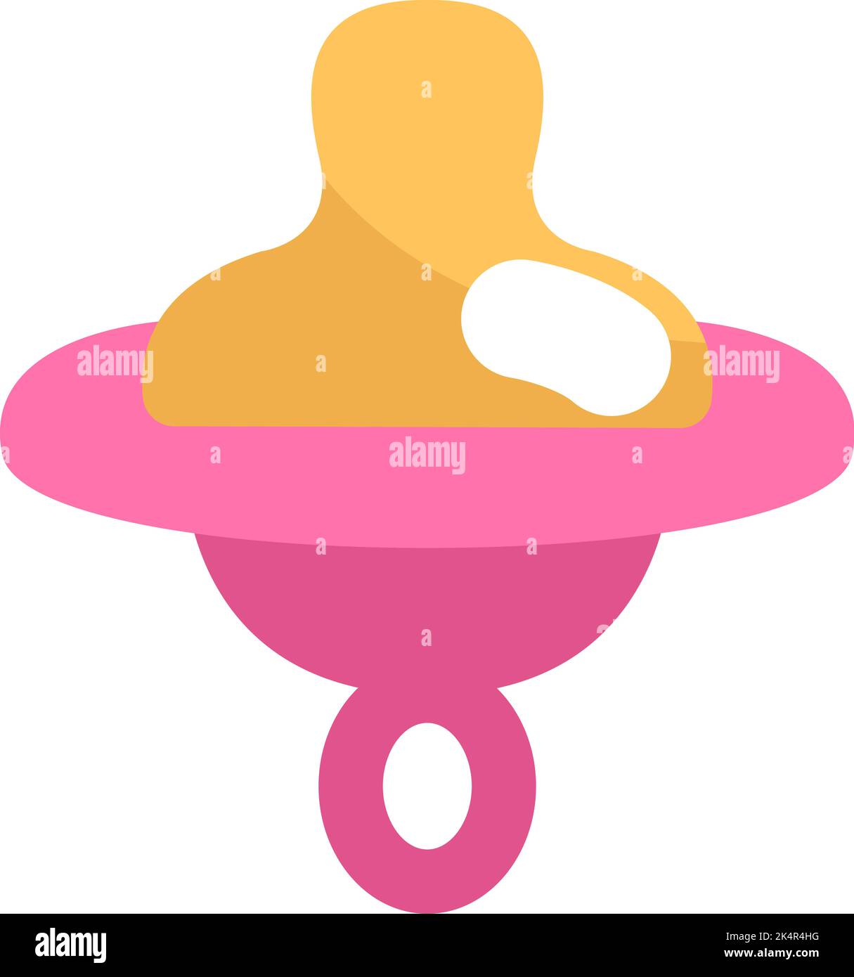 Kindergarten pacifier, illustration, vector on a white background Stock ...