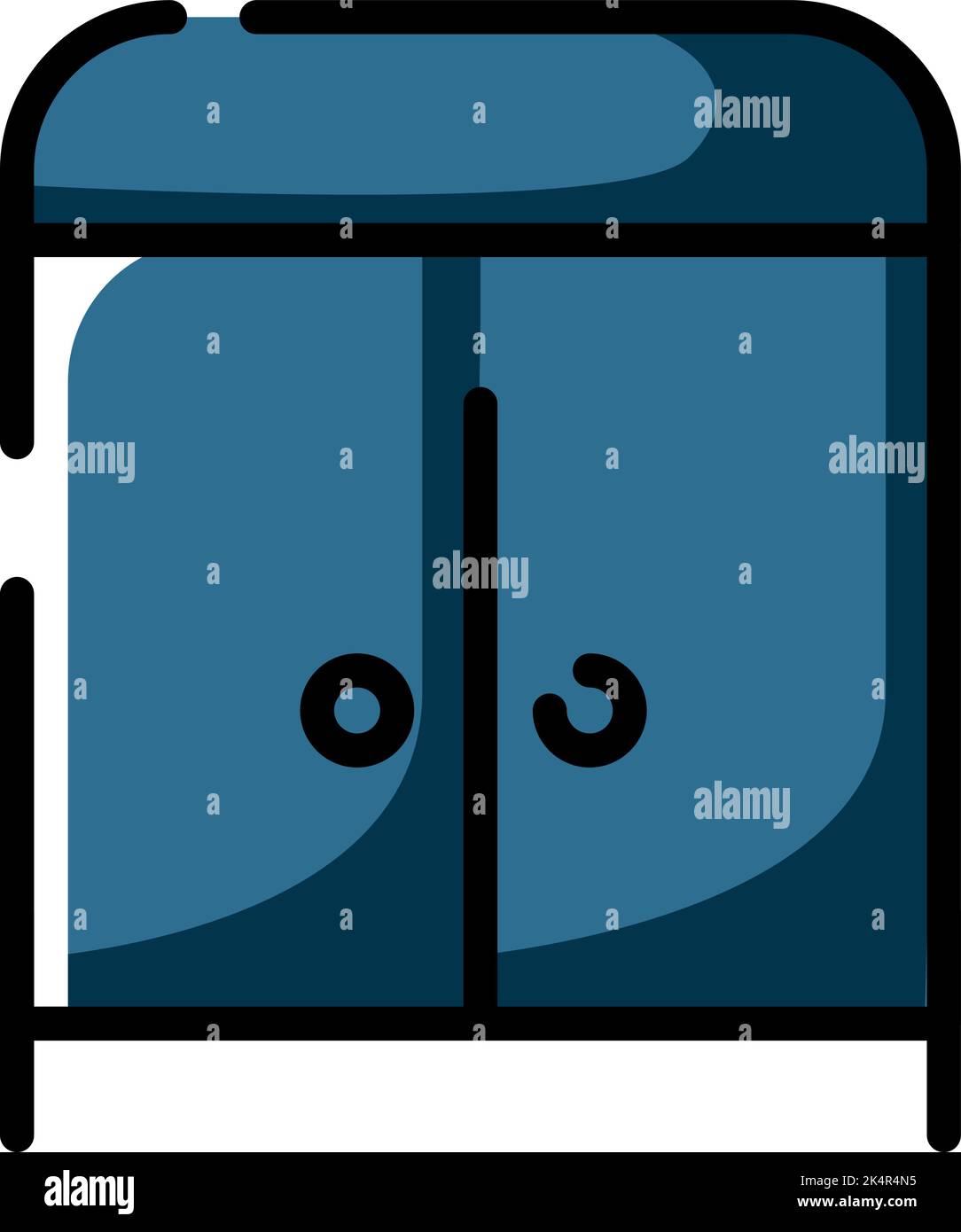 Blue desk, illustration, vector on a white background Stock Vector ...