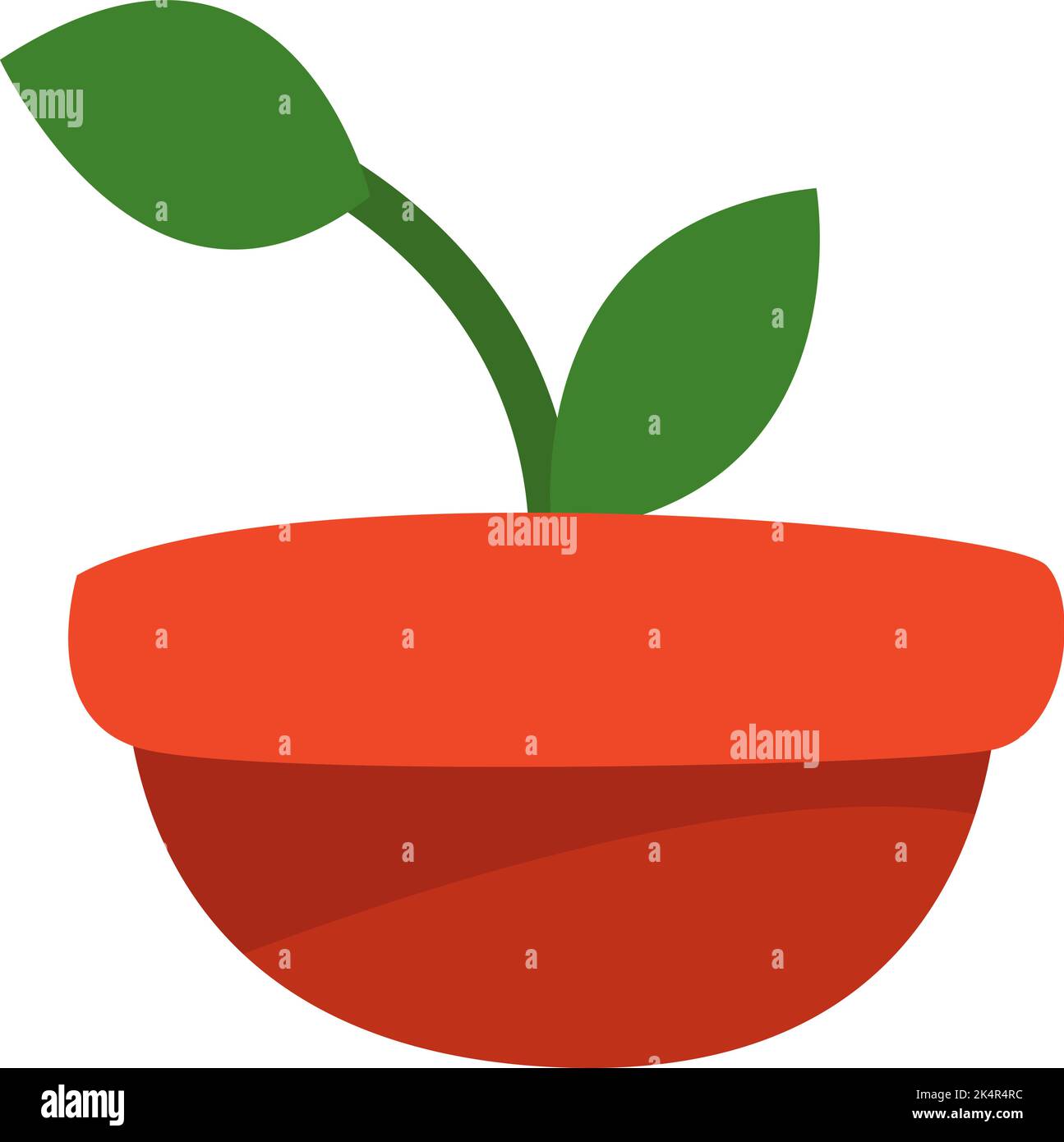 Baby plant in pot, illustration, vector on a white background Stock ...