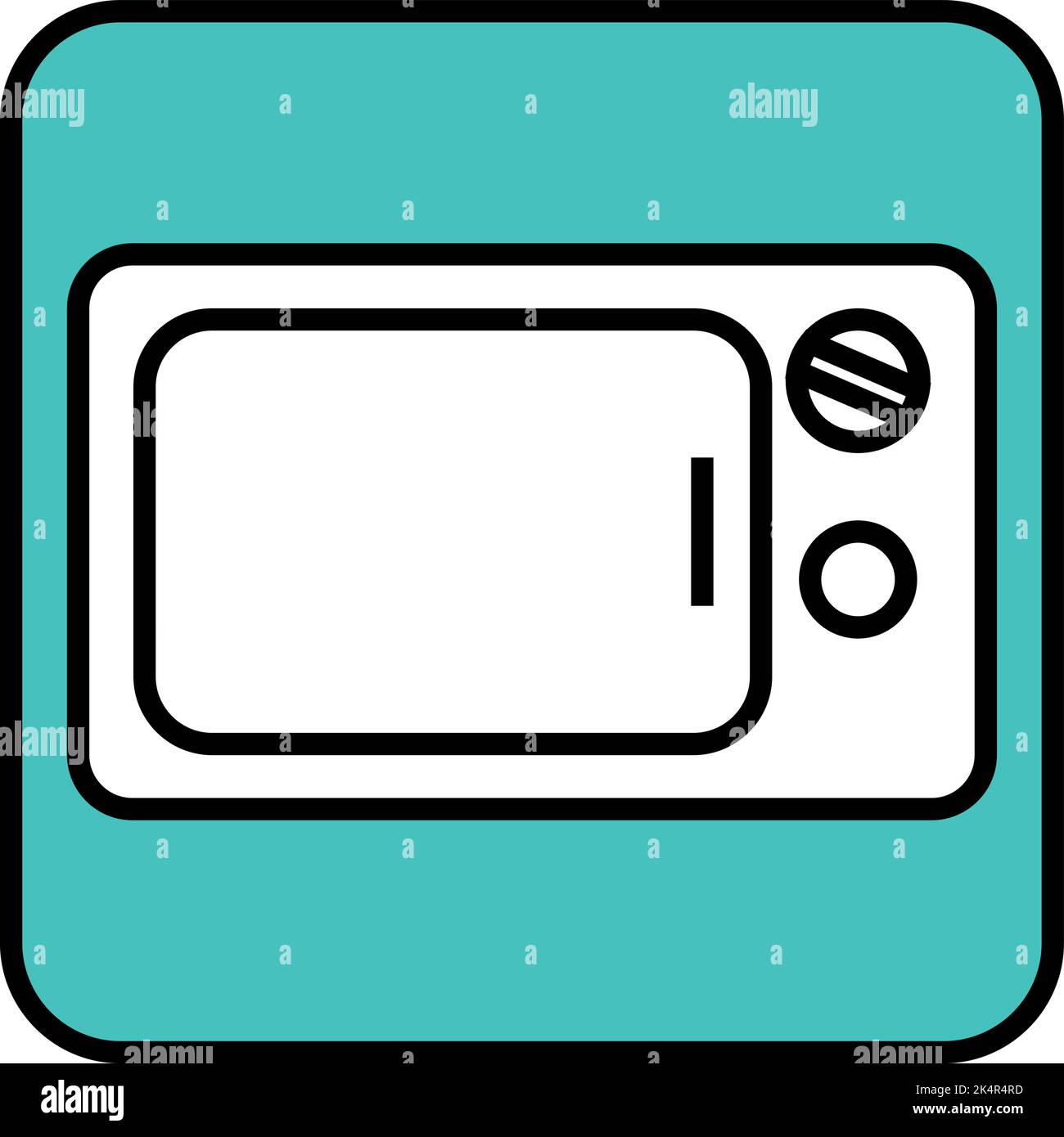 Kitchen microwave, illustration, vector on a white background Stock ...