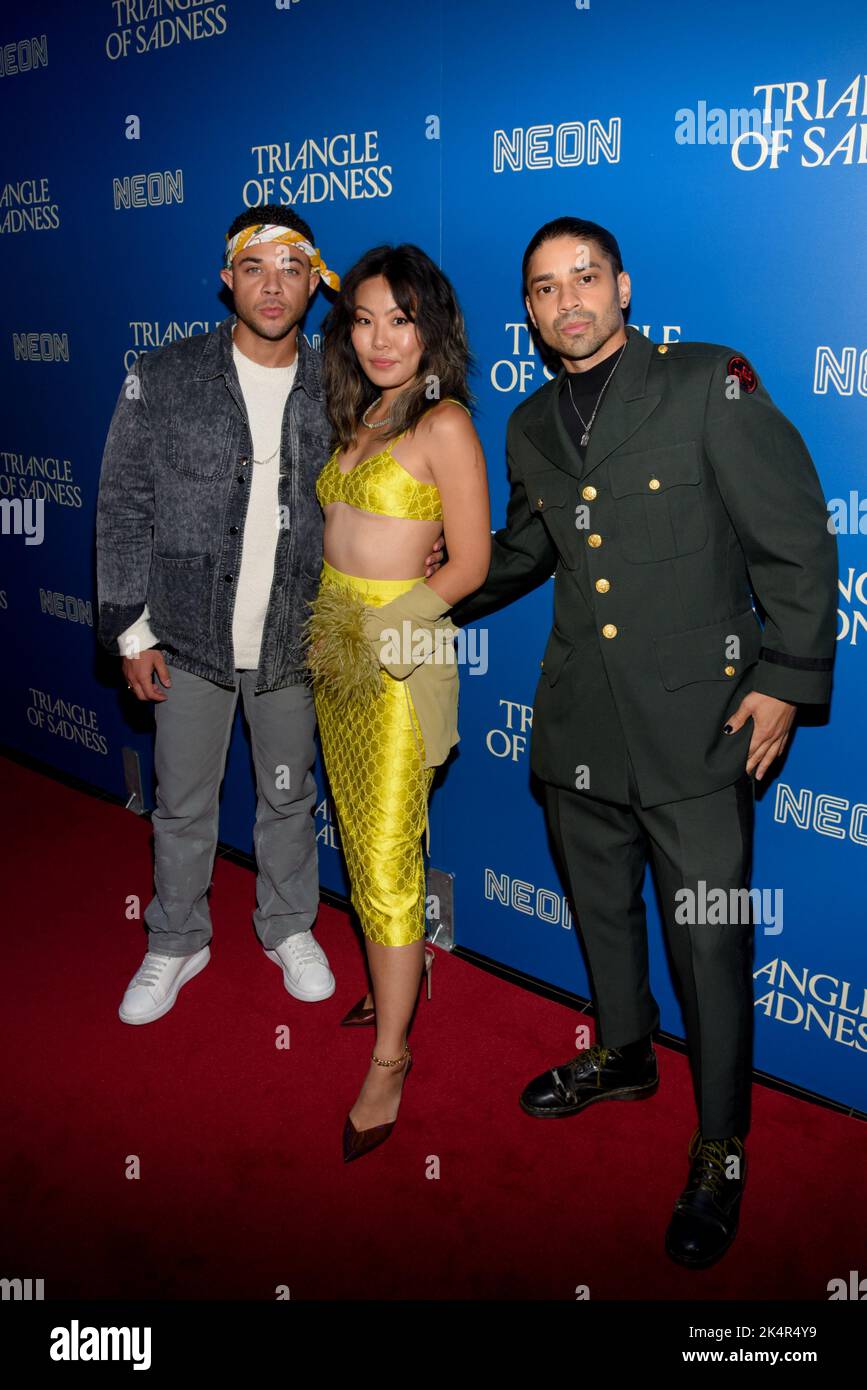 New York, NY, US, October 3, 2022, Nick Creegan, Nicole Kang and Moises ...