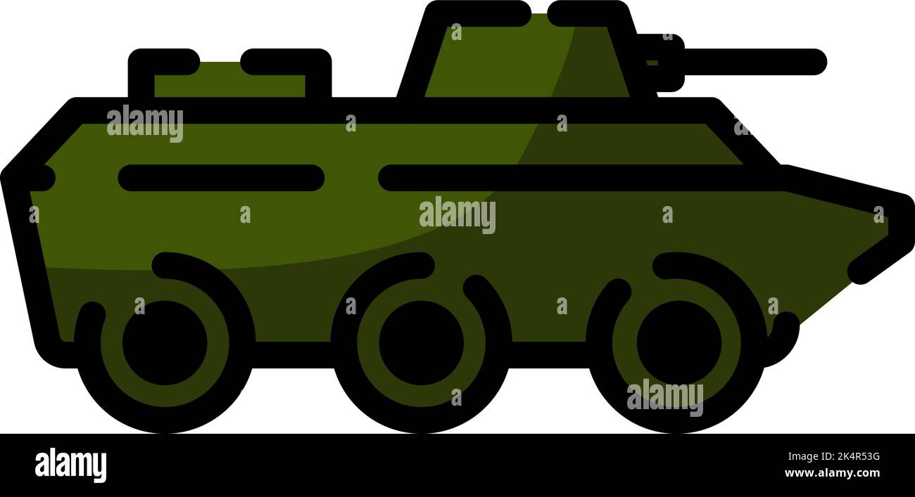 Military green war tank, illustration, vector on a white background ...