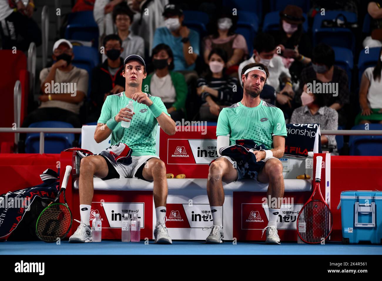 Tokyo, Japan. 3rd Oct, 2022. (L-R) Joran Vliegen (BEL), Sander Gille ...