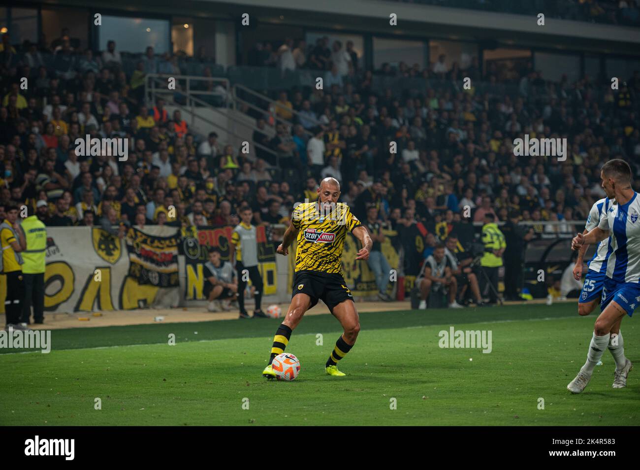 Athens, Lombardy, Greece. 3rd Oct, 2022. 5 NORDIN AMRABAT of AEK ATHENS ...
