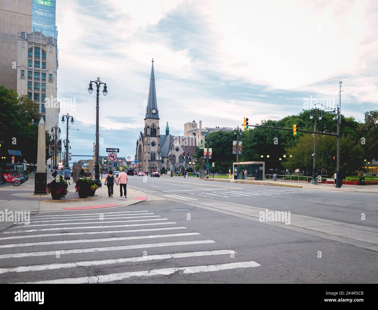 Detroit, Michigan - Sep 10, 2022: Landscape Wide View of Detroit ...