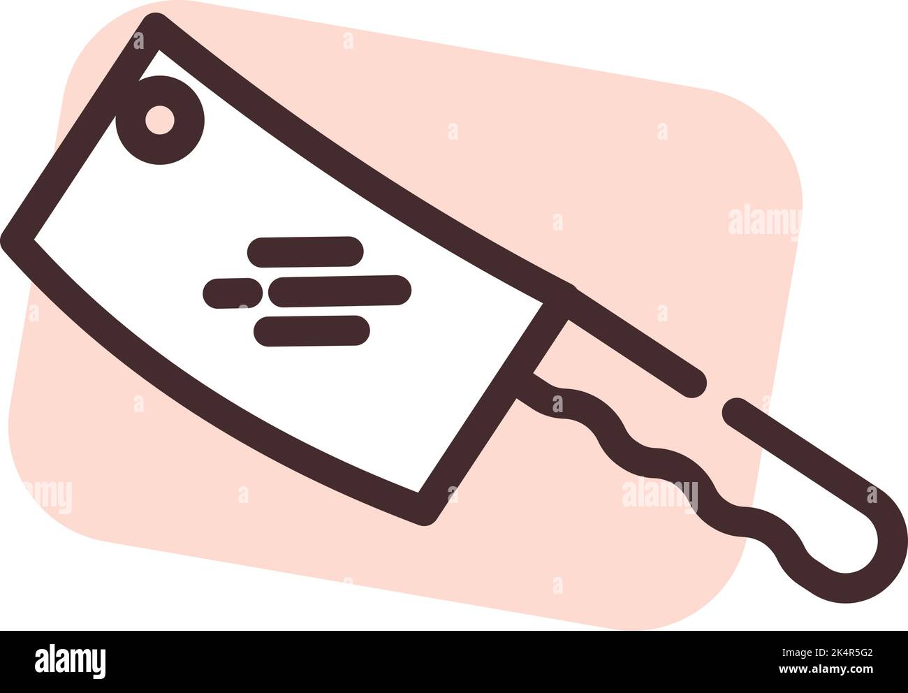 Kitchen cleaver, illustration, vector on a white background Stock ...