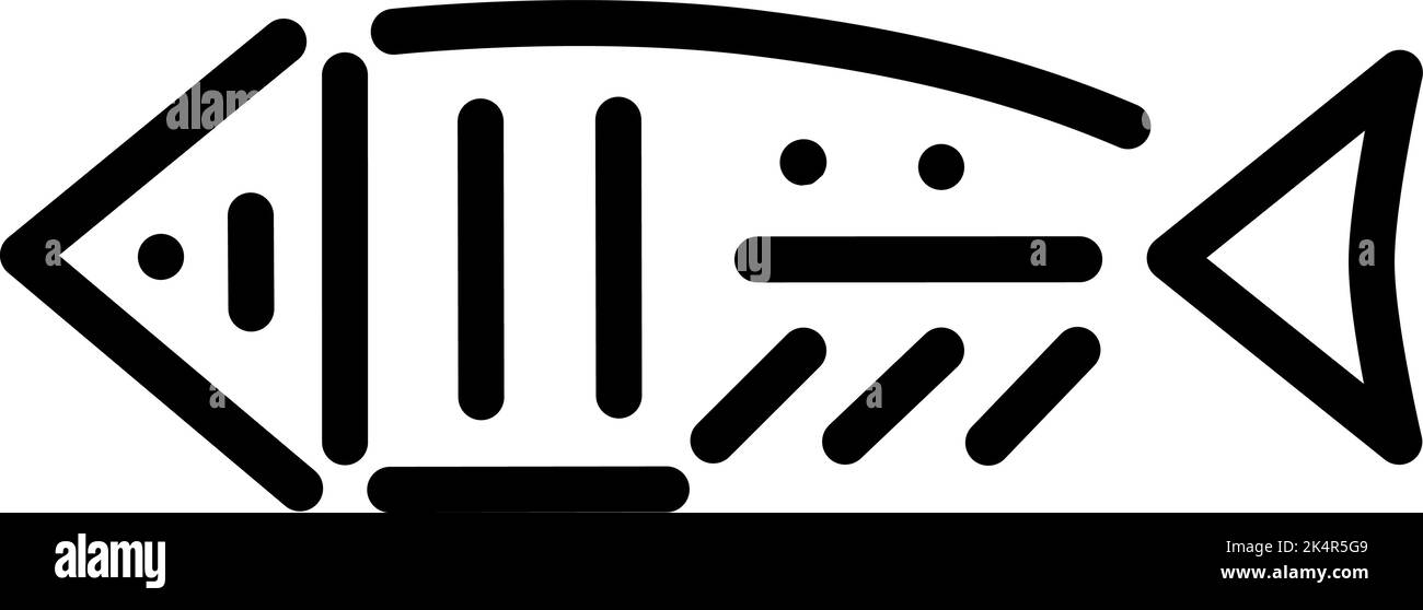 Lined Turbot fish, illustration, vector on a white background Stock ...