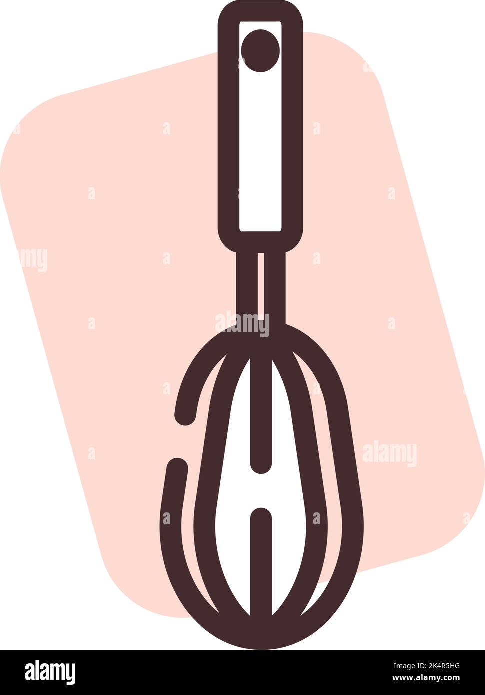 Kitchen whisk, illustration, vector on a white background Stock Vector ...