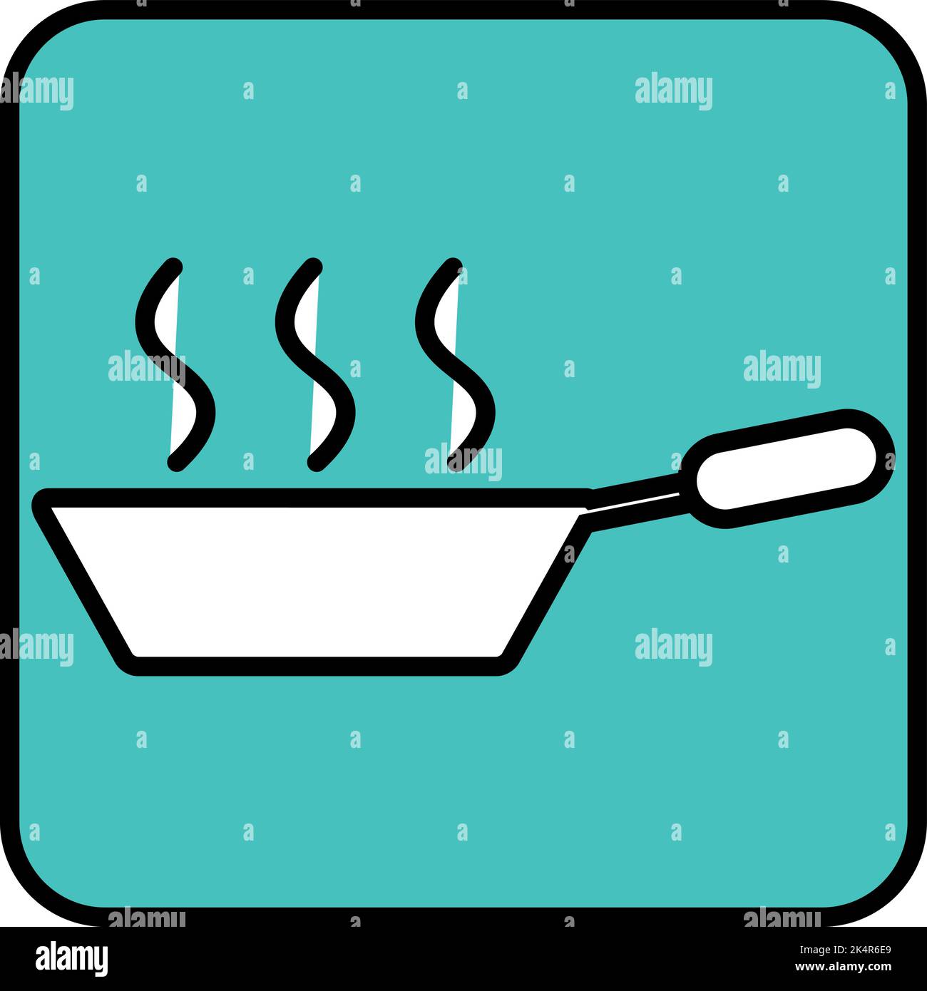 Frying pan, illustration, vector on a white background Stock Vector ...