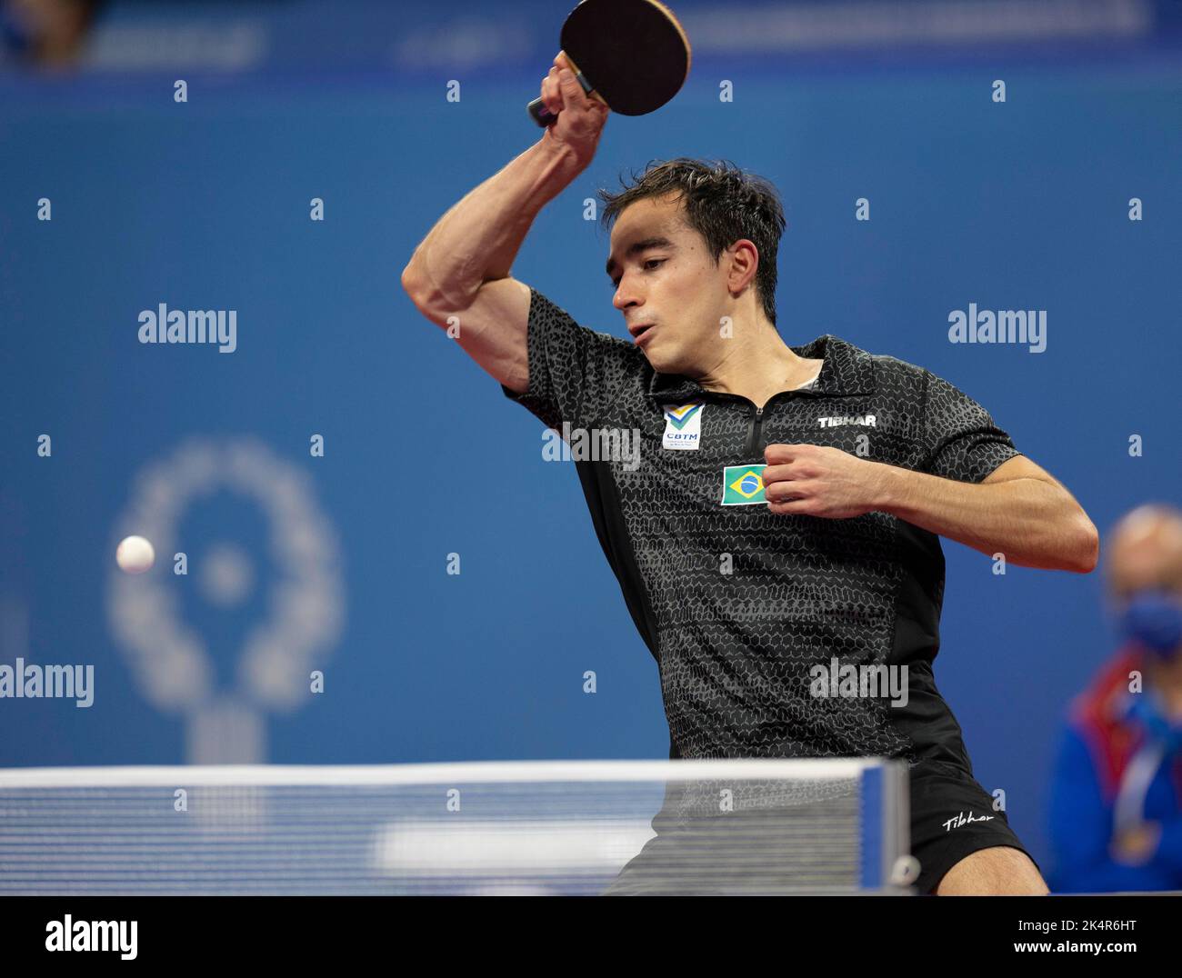 CHENGDU, CHINA - OCTOBER 3, 2022 - Hugo Calderano of Brazil competes ...