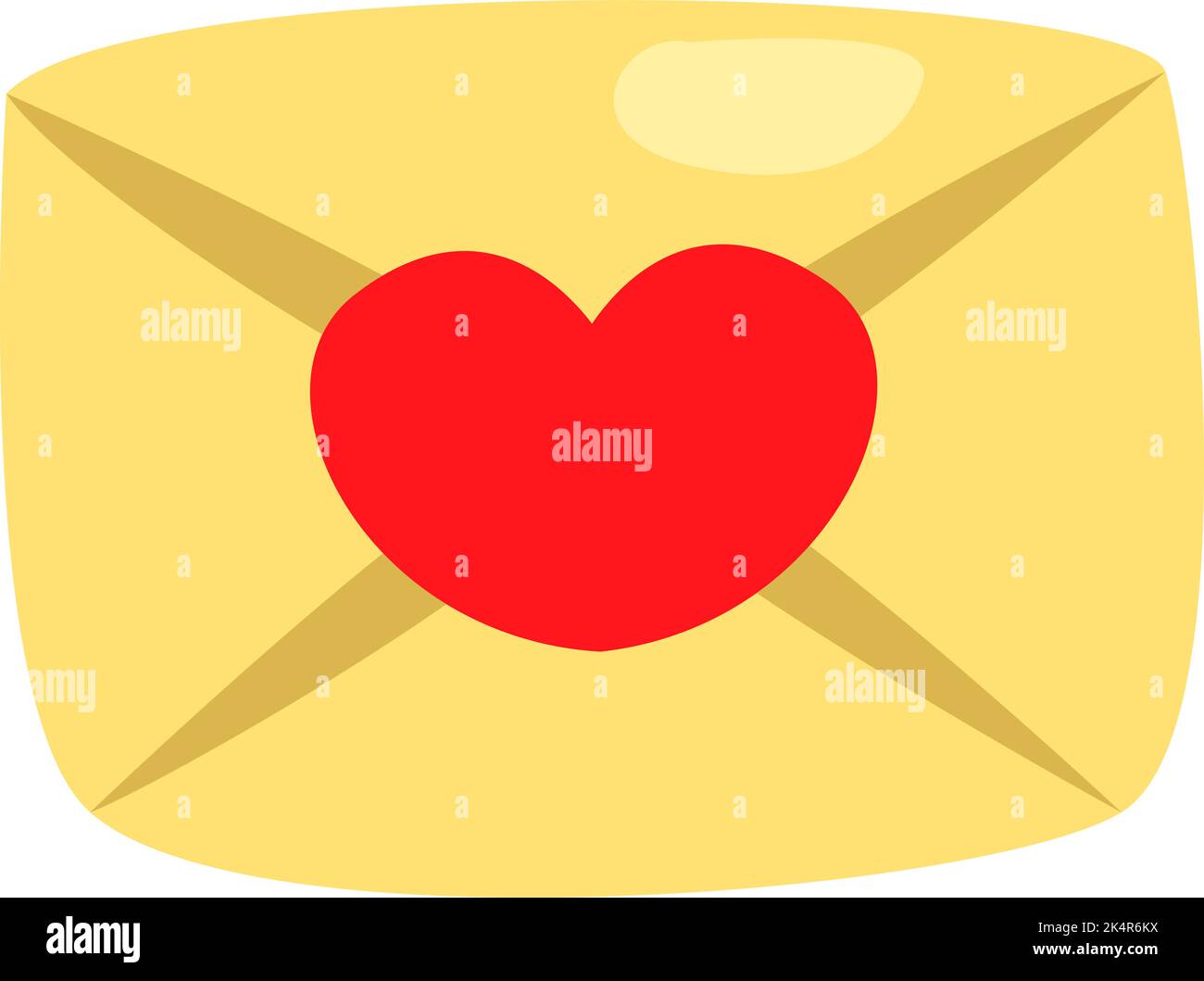 Love letter, illustration, vector on a white background Stock Vector ...