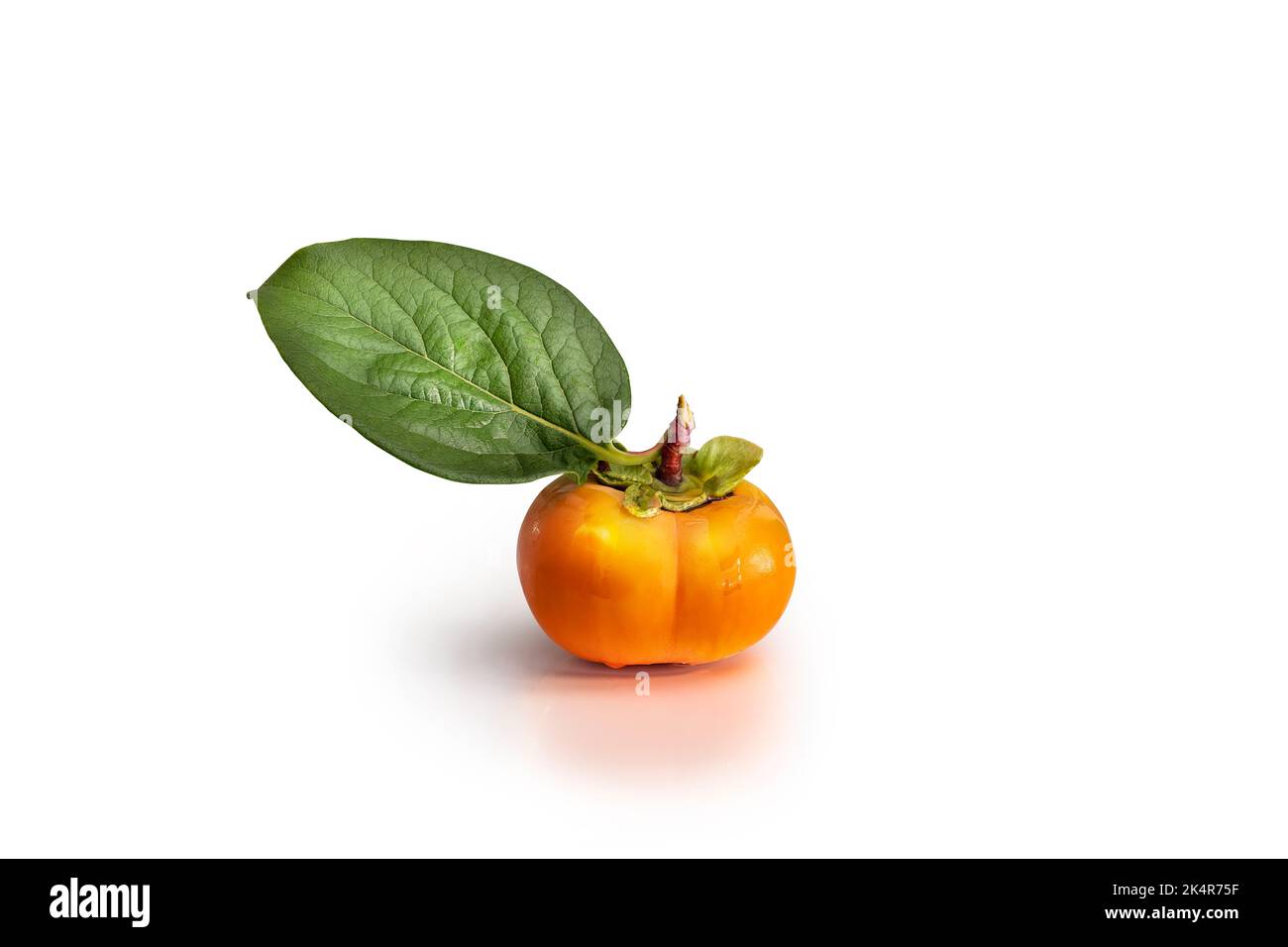 fresh ripe persimmon isolated on white background Stock Photo - Alamy