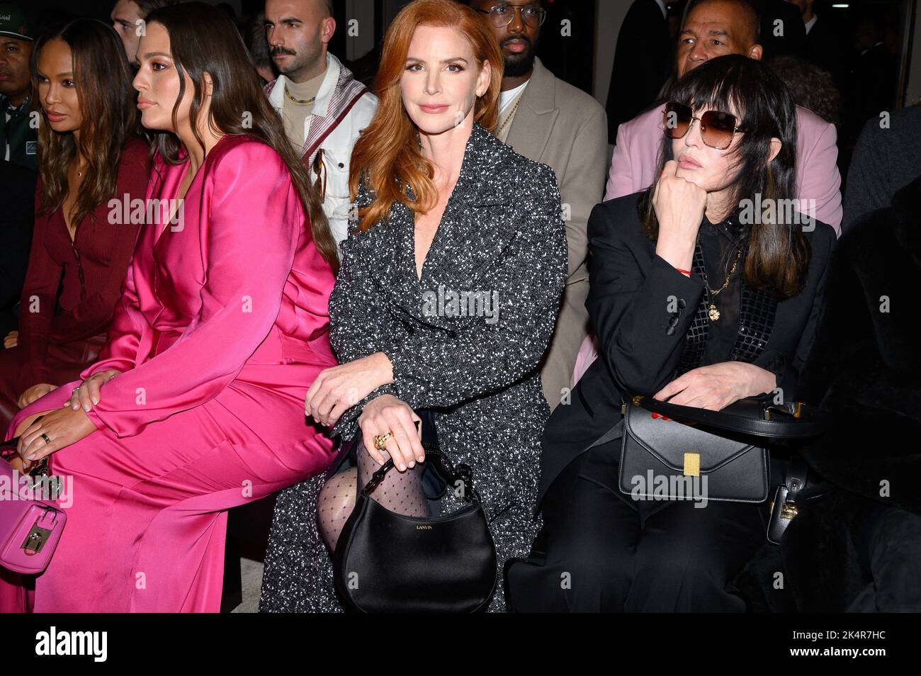 Paris, France. October 03, 2022, Ashley Graham, Sarah Rafferty and ...