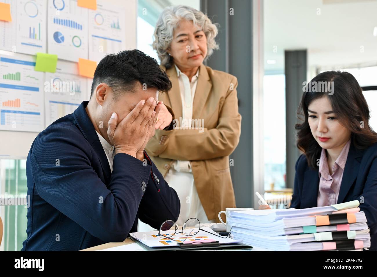 Sad young employee receives hi-res stock photography and images - Alamy
