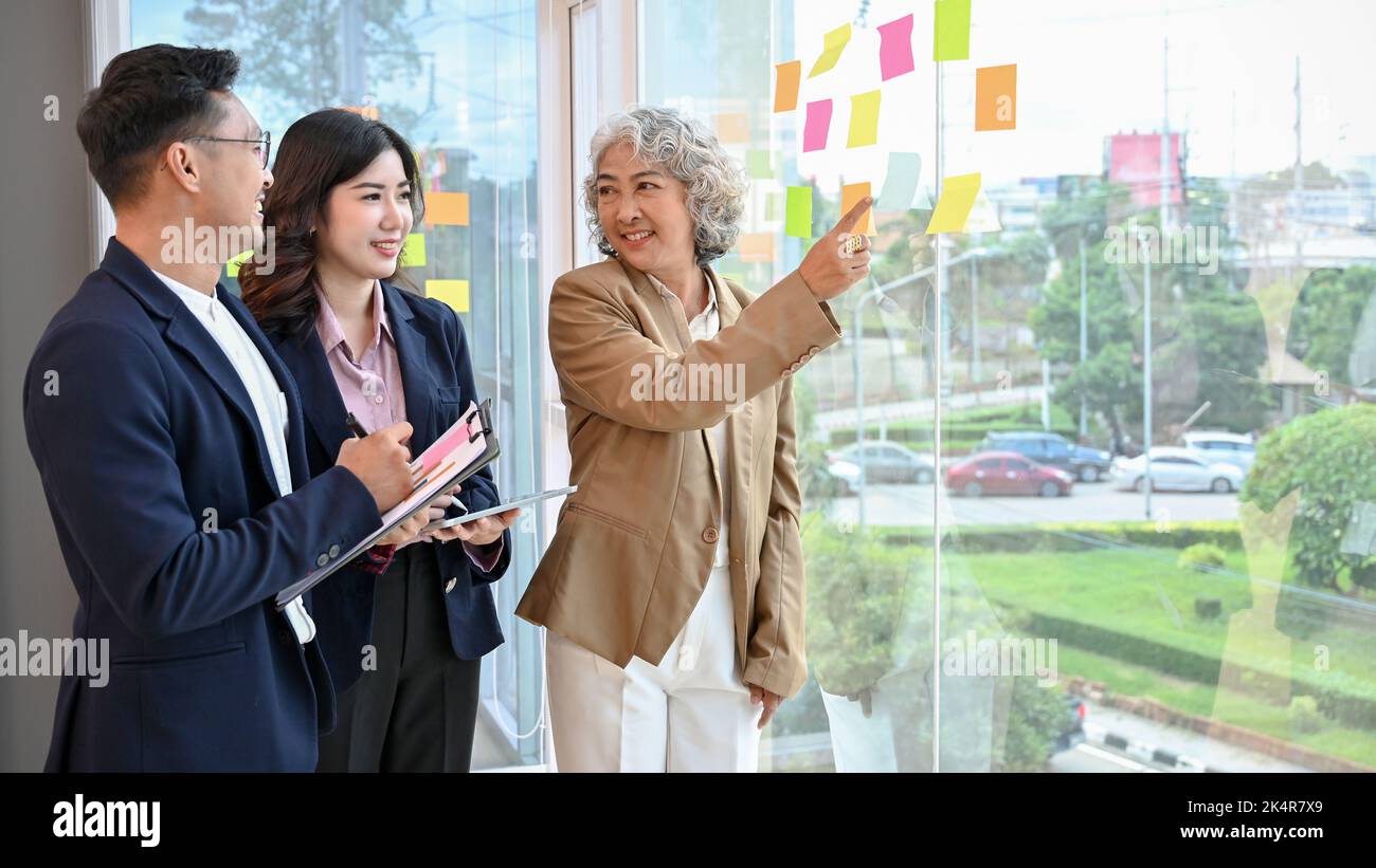 Professional and talented aged female boss or executive manager ...