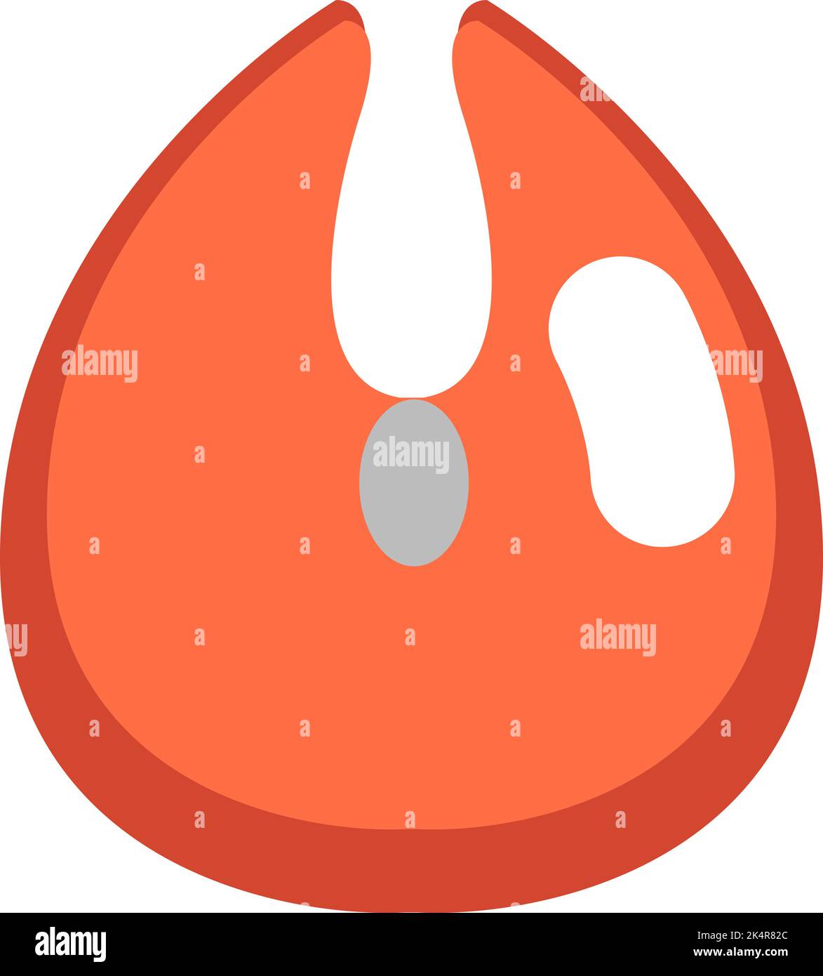 Slice of fish, illustration, vector on a white background Stock Vector ...