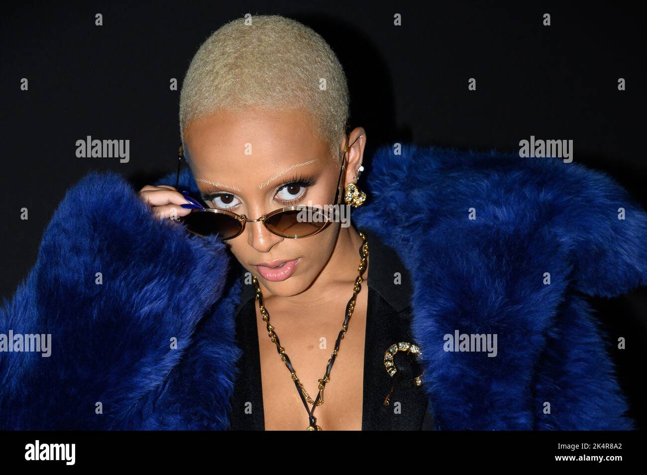 Paris, France. October 03, 2022, Doja Cat attends the Lanvin Womenswear ...
