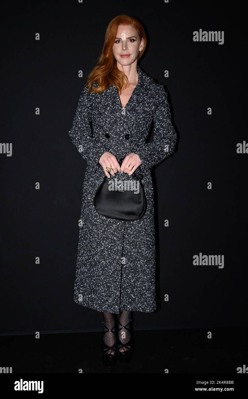Paris, France. October 03, 2022, Sarah Rafferty attends the Lanvin ...
