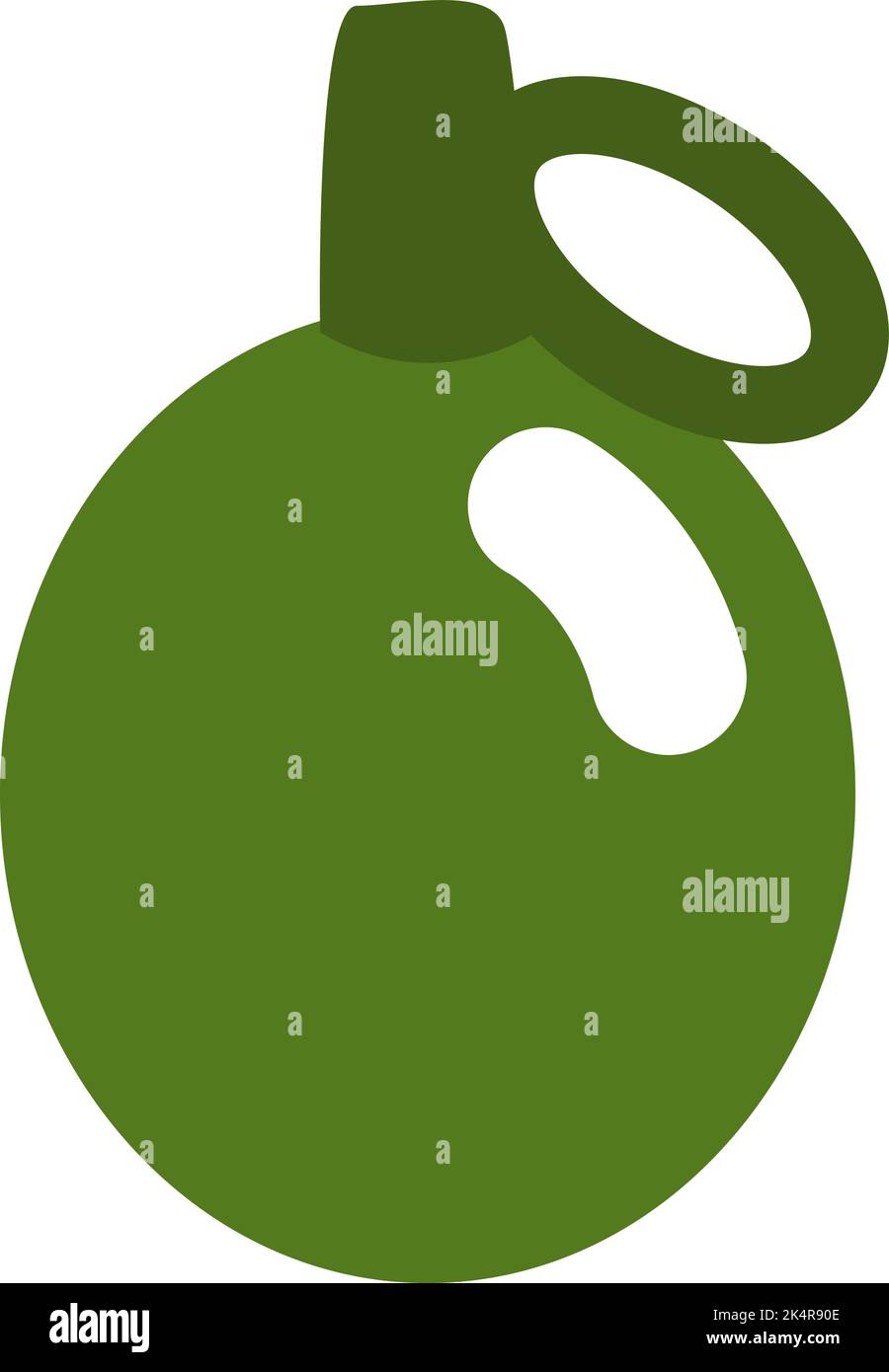 Military green Grenade, illustration, vector on a white background ...