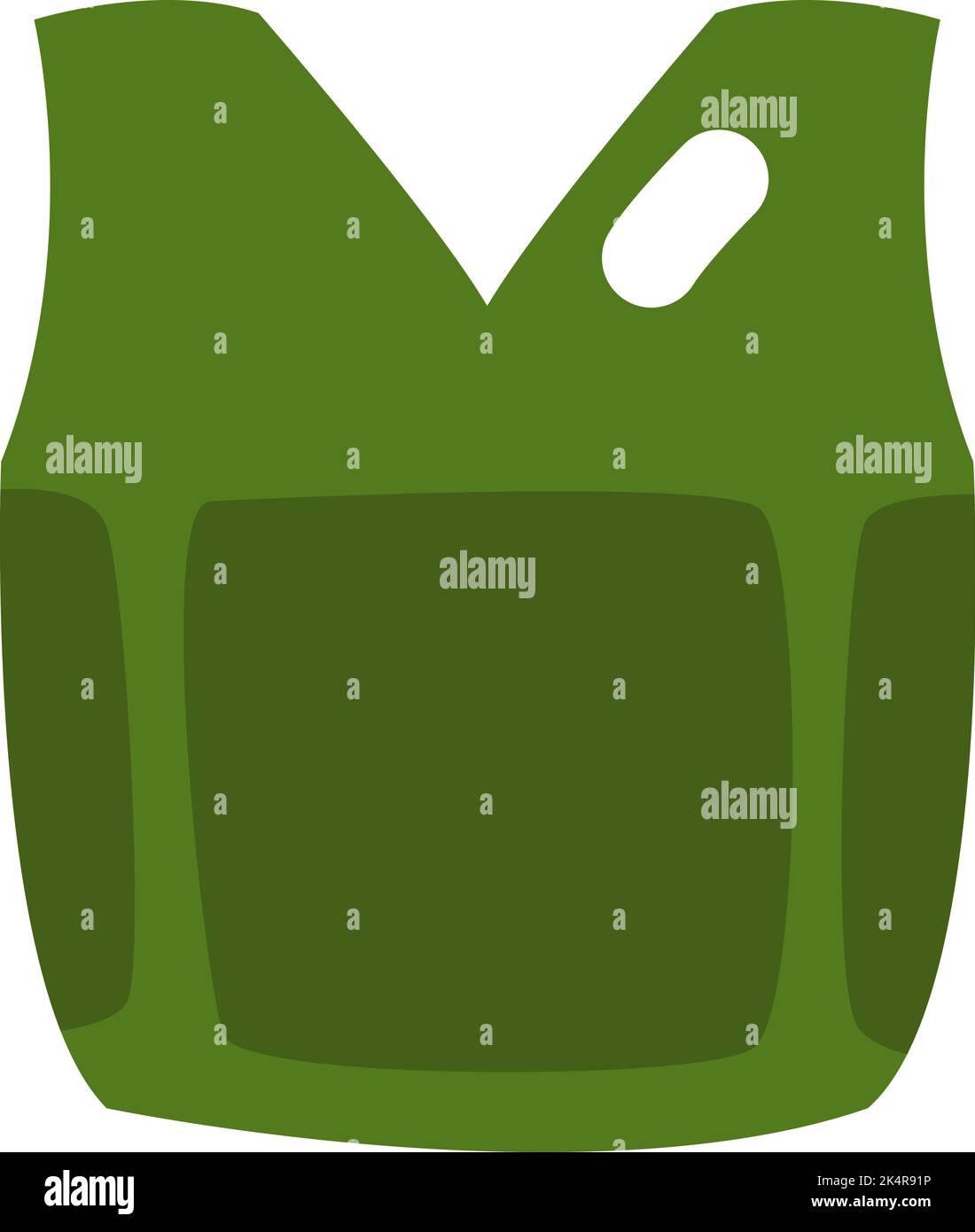 Military green vest, illustration, vector on a white background Stock ...