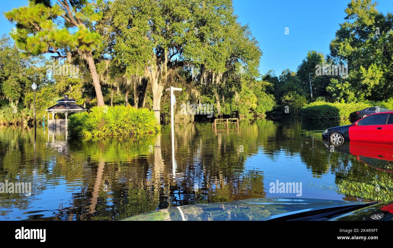 Orlando, October 1 2022 -Water surge Neighborhood Flooding by Hurricane ...