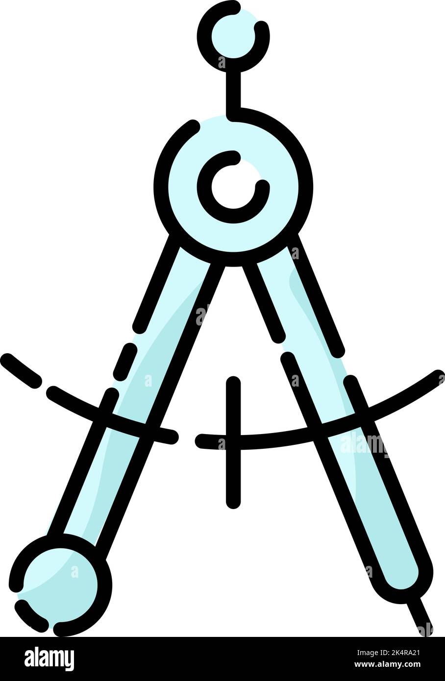 Geometry compass, illustration, vector on a white background Stock ...