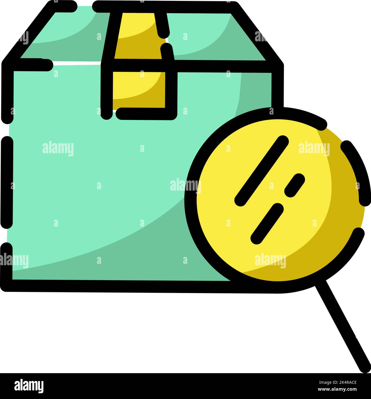 Parcel tracking, illustration, vector on a white background Stock ...