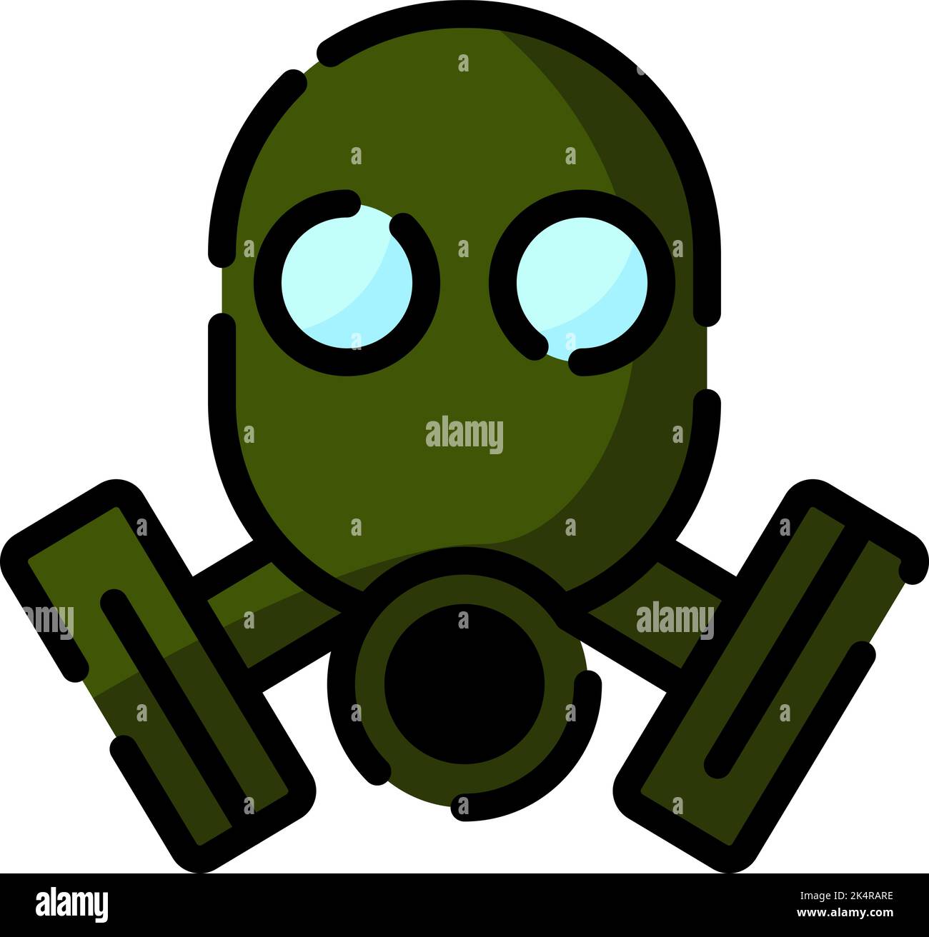Military gas mask, illustration, vector on a white background Stock ...