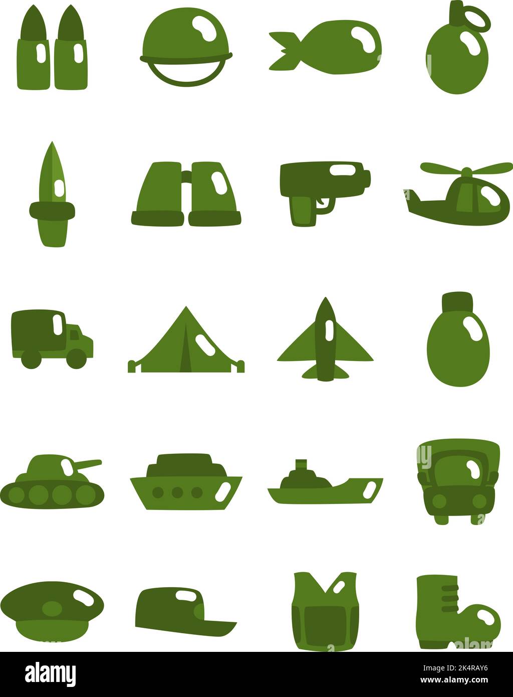Military equipment, illustration, vector on a white background Stock ...