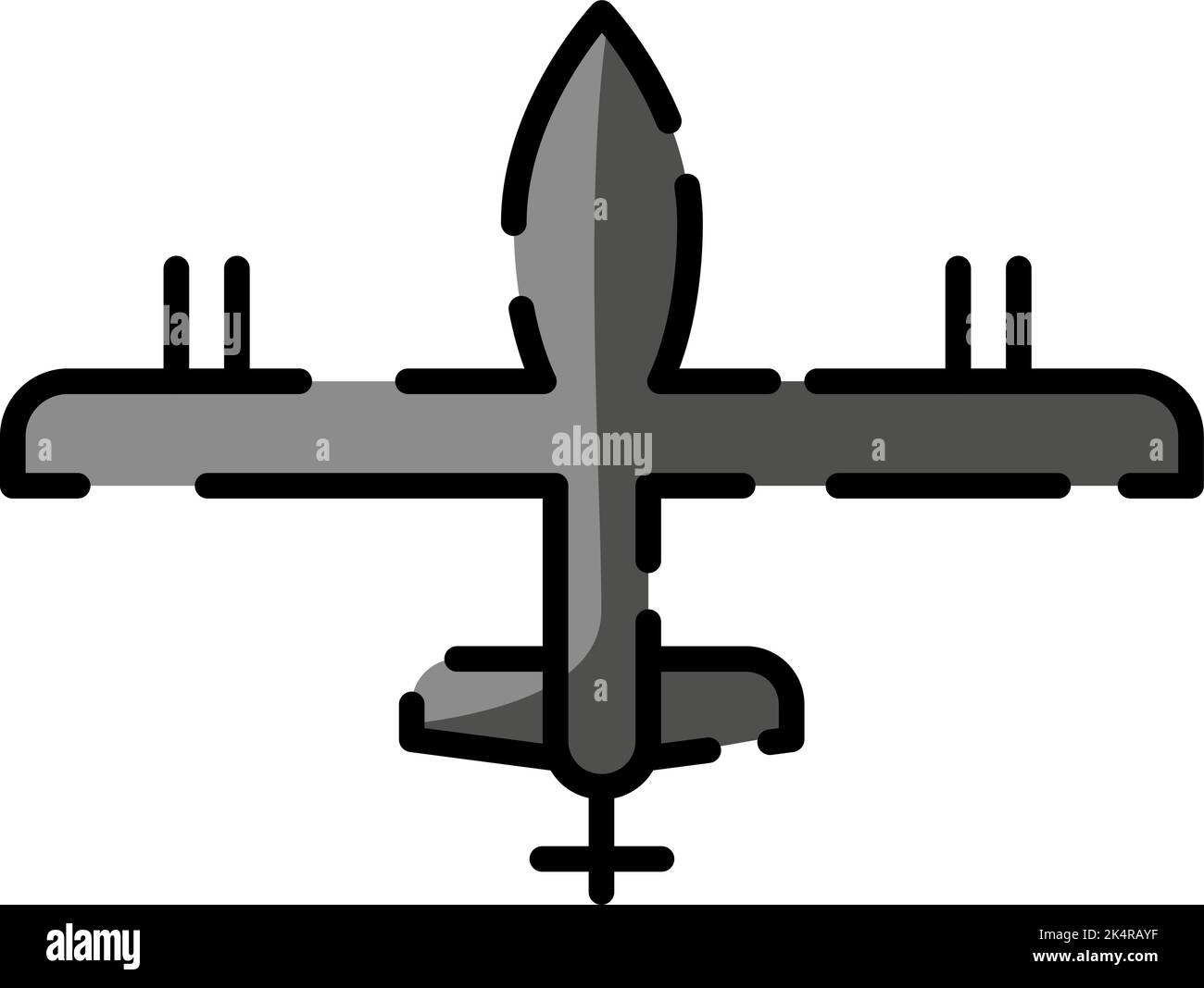 Military drone, illustration, vector on a white background Stock Vector ...