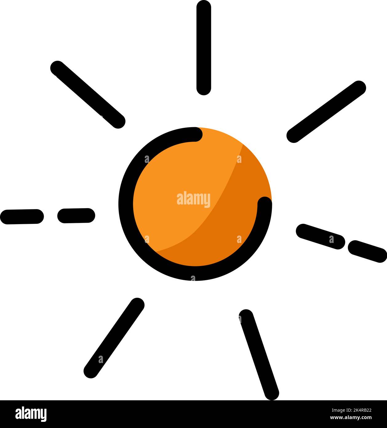 Mobile brightness, illustration, vector on a white background Stock ...