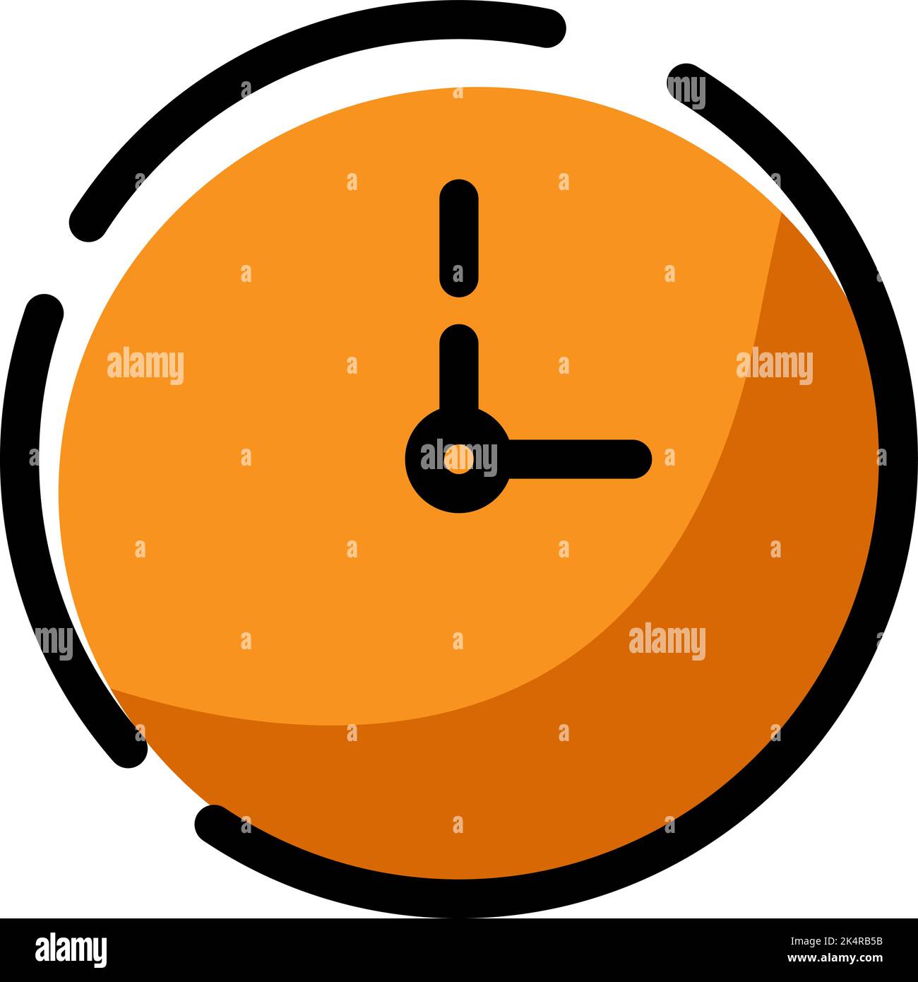 Mobile clock, illustration, vector on a white background Stock Vector ...