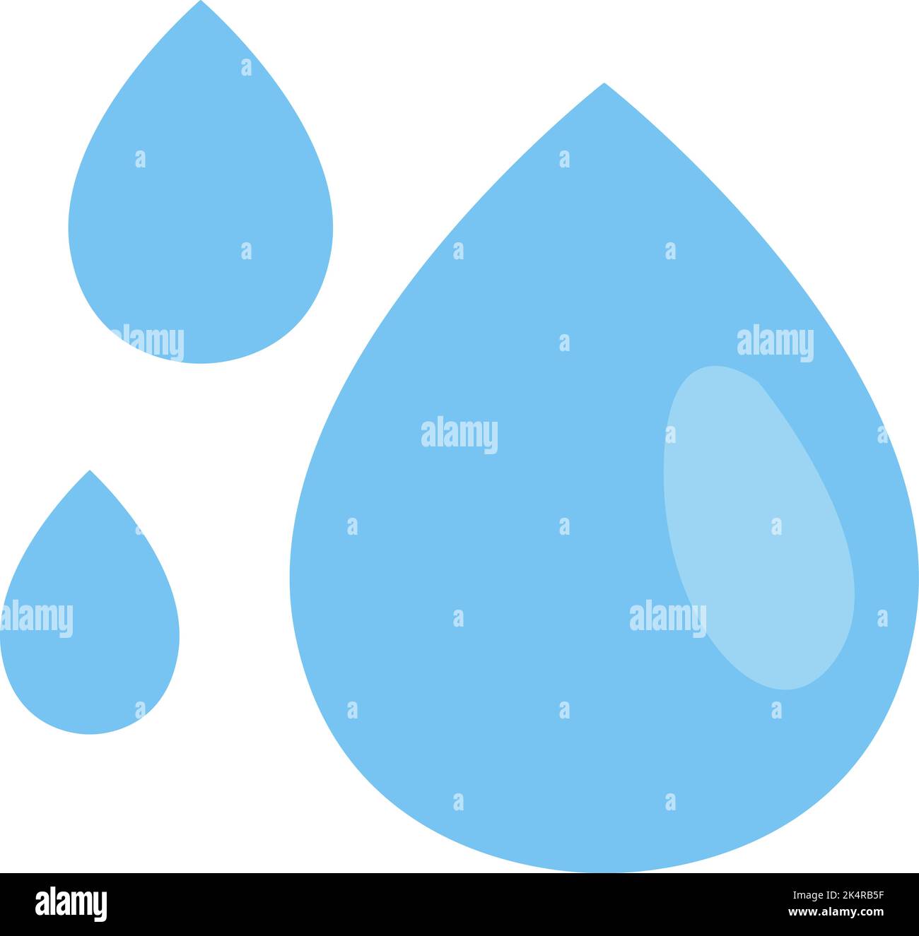 Ocean water drops, illustration, vector on a white background Stock ...