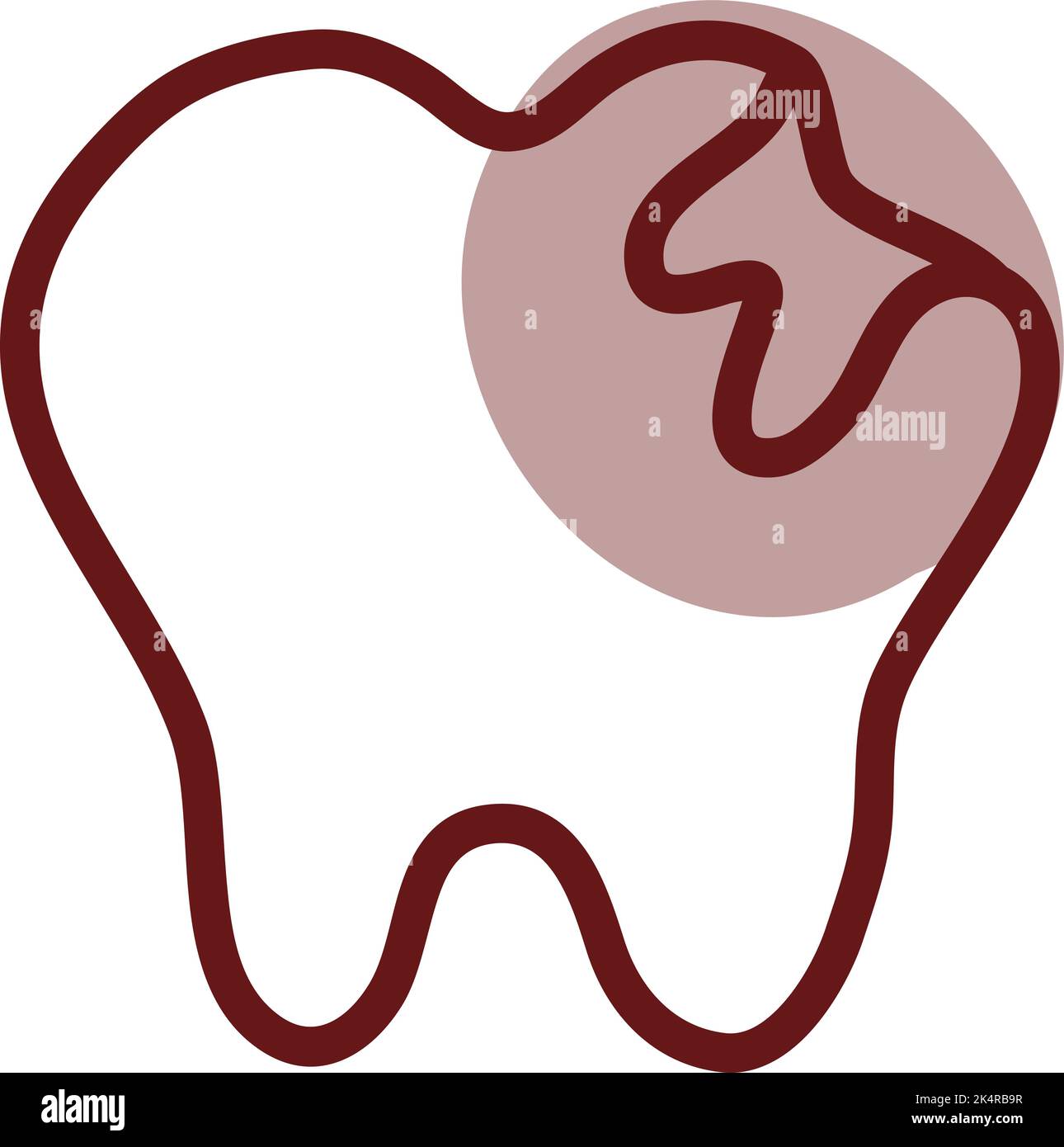 Tooth sore, illustration, vector on a white background Stock Vector ...