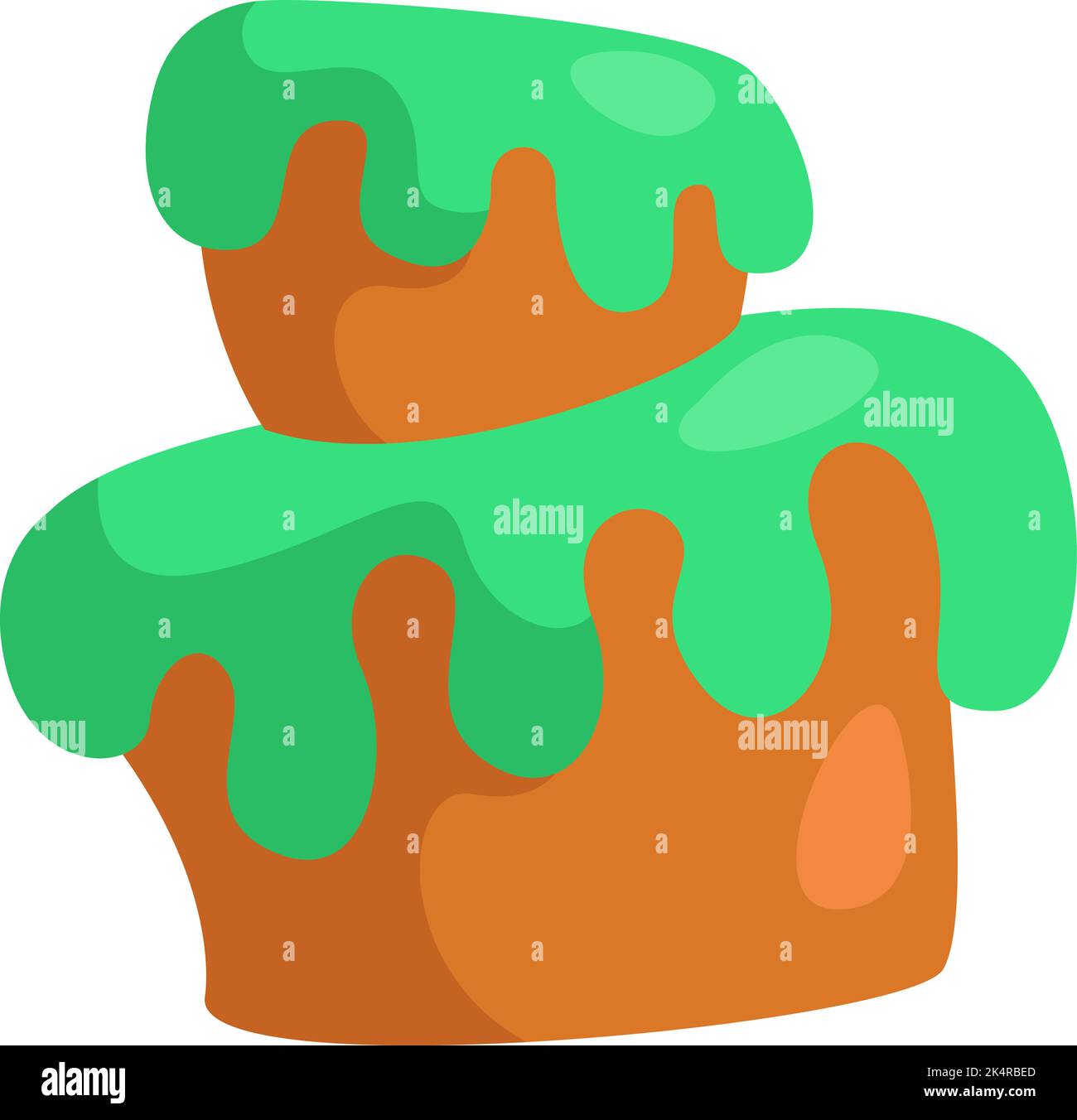 White and green cake Stock Vector Images - Alamy