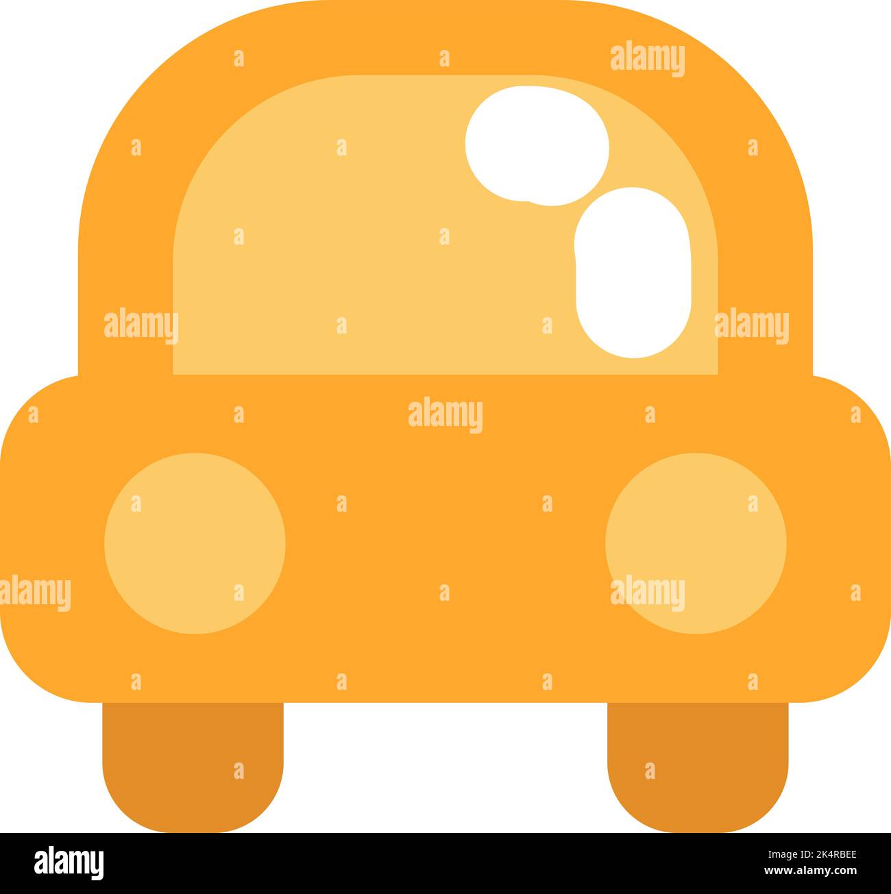 Yellow car, illustration, vector on a white background Stock Vector ...