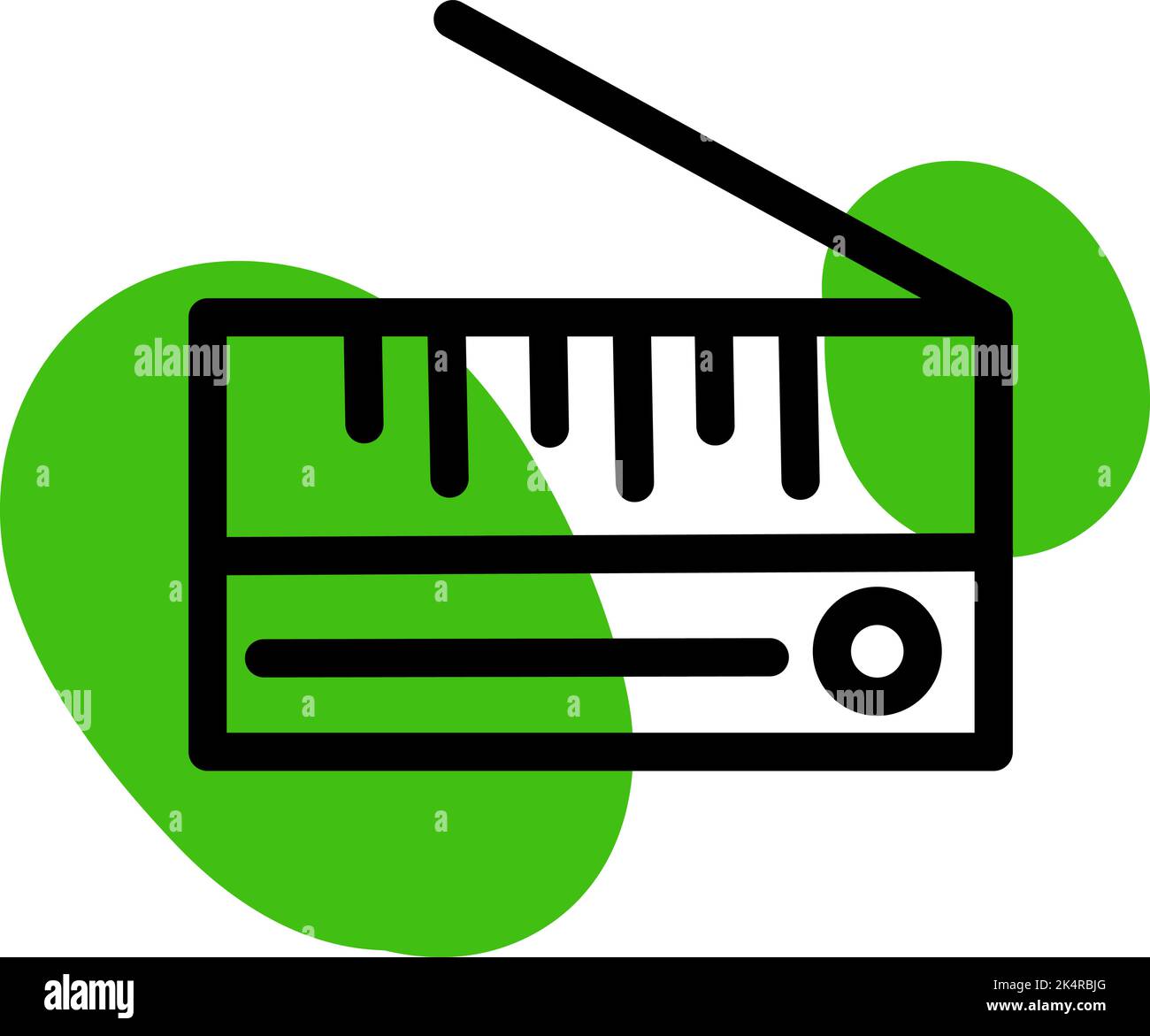 Sound wave icon on black Stock Vector Images - Alamy