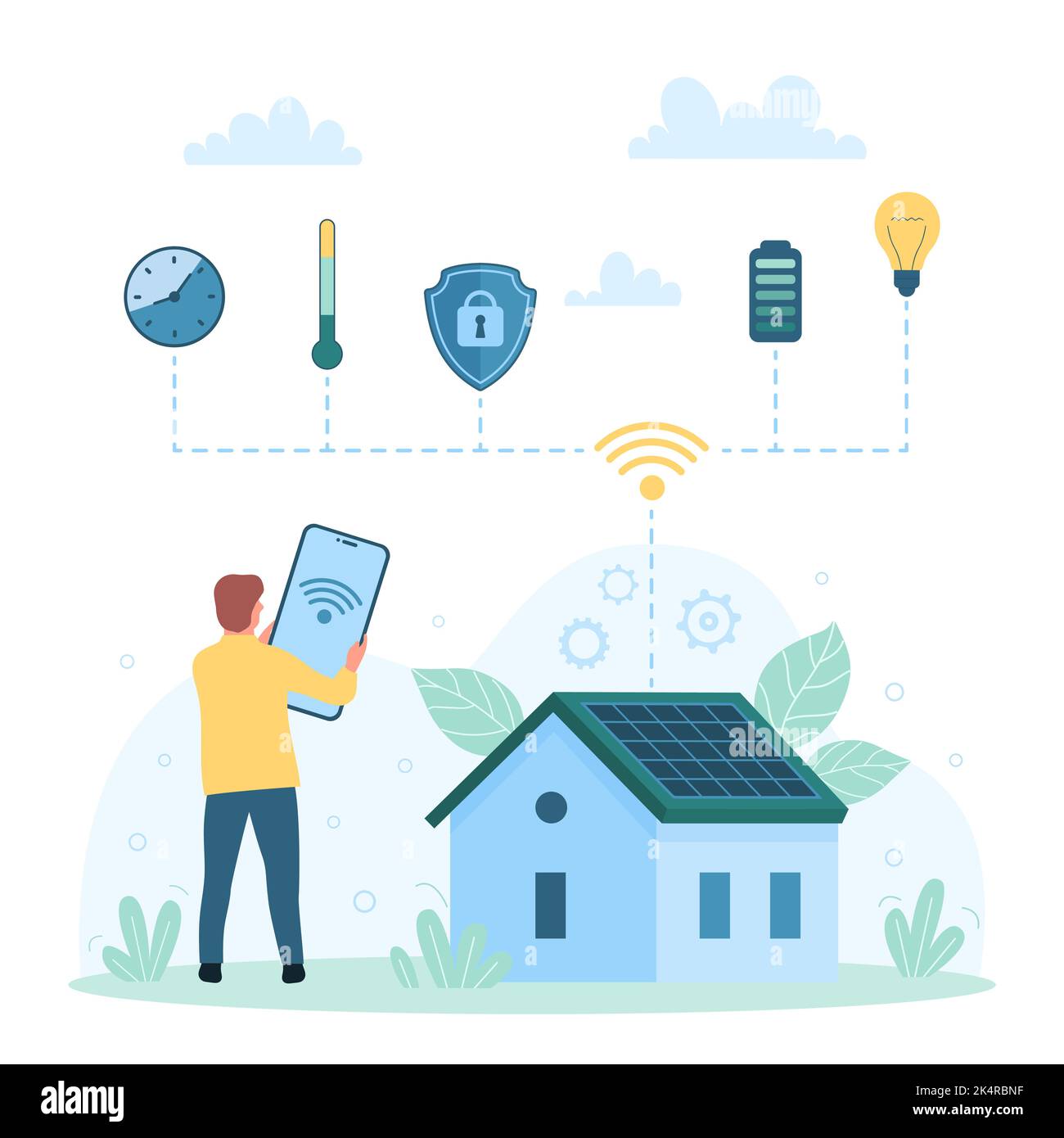 Smart house technology, efficiency of IOT administration vector ...