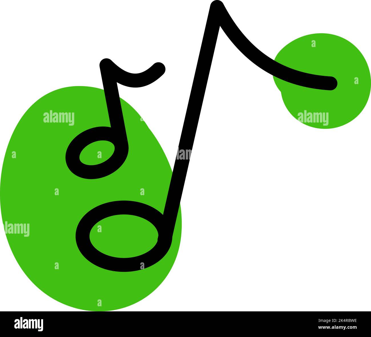 Music notes, illustration, vector on a white background Stock Vector ...