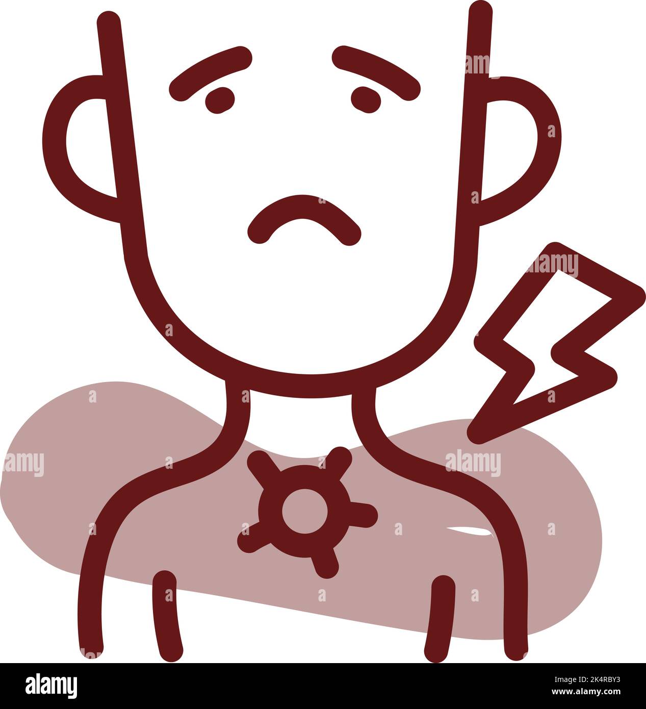 Sore of throat, illustration, vector on a white background Stock Vector ...