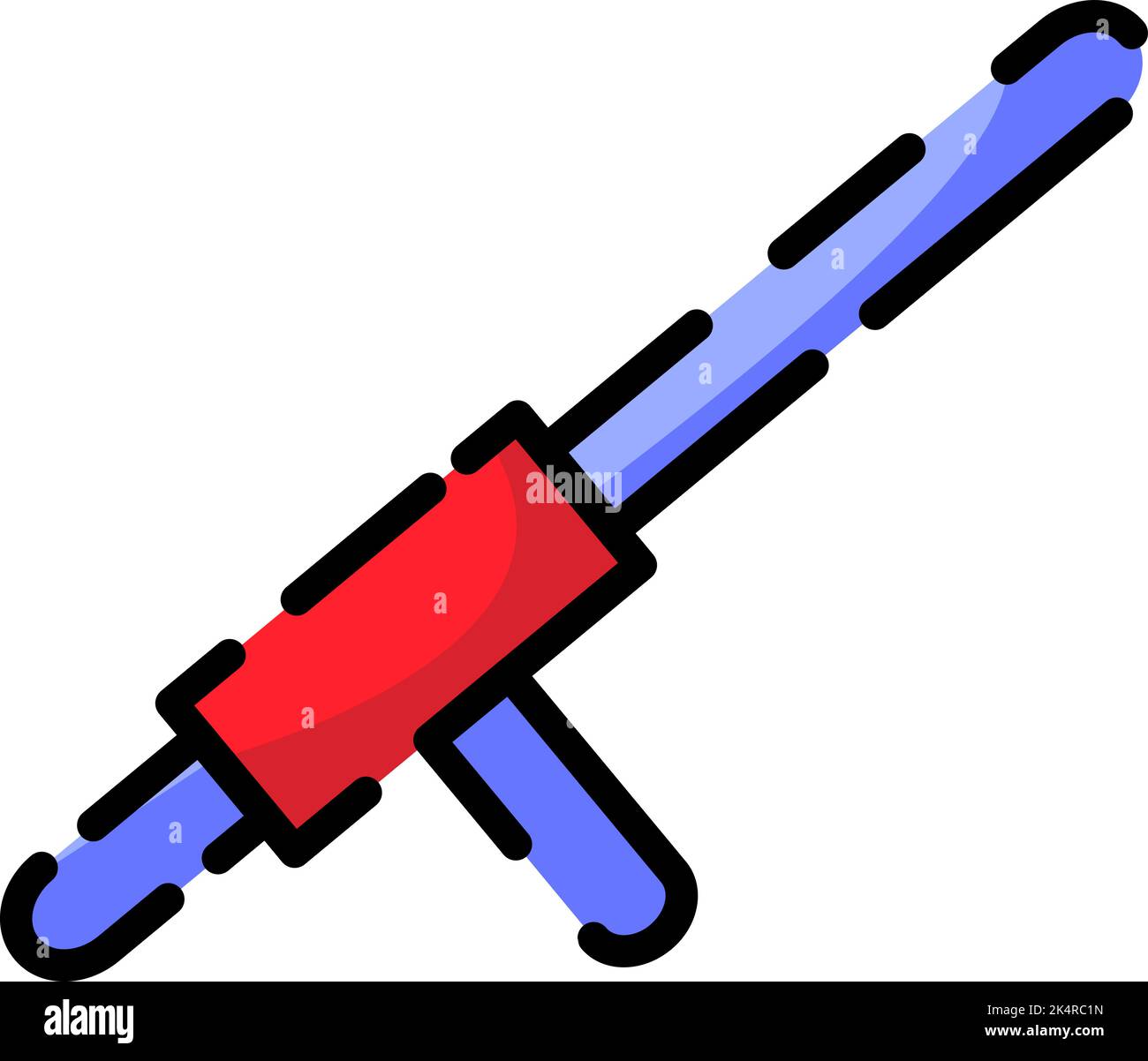 Police stick, illustration, vector on a white background Stock Vector ...