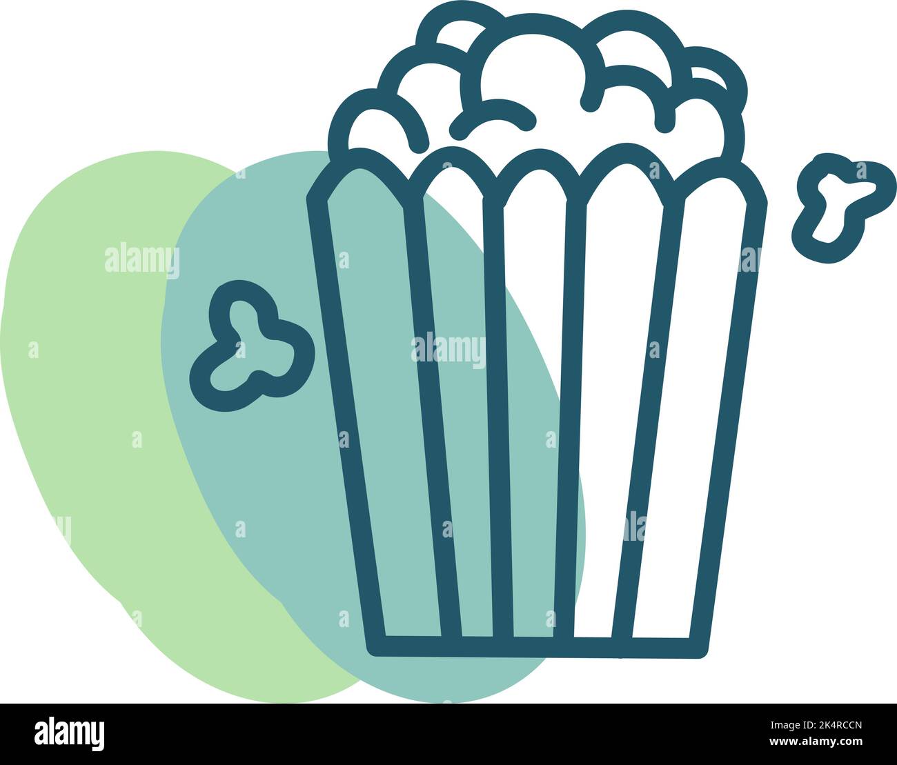 Amusement park popcorn, illustration, vector on a white background ...
