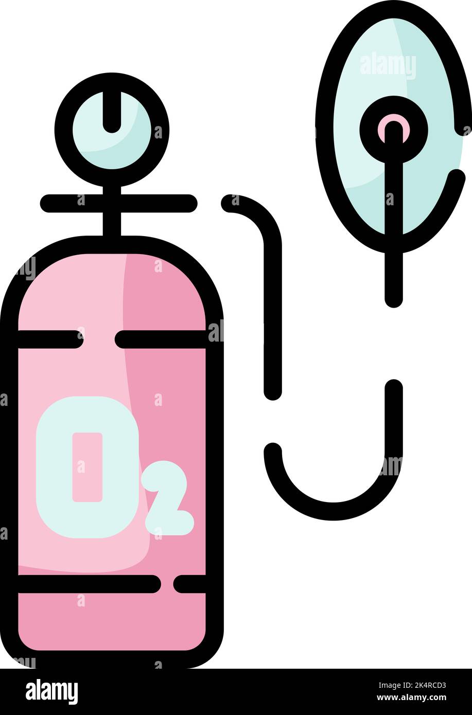 Corona oxygen tank, illustration, vector on a white background Stock ...