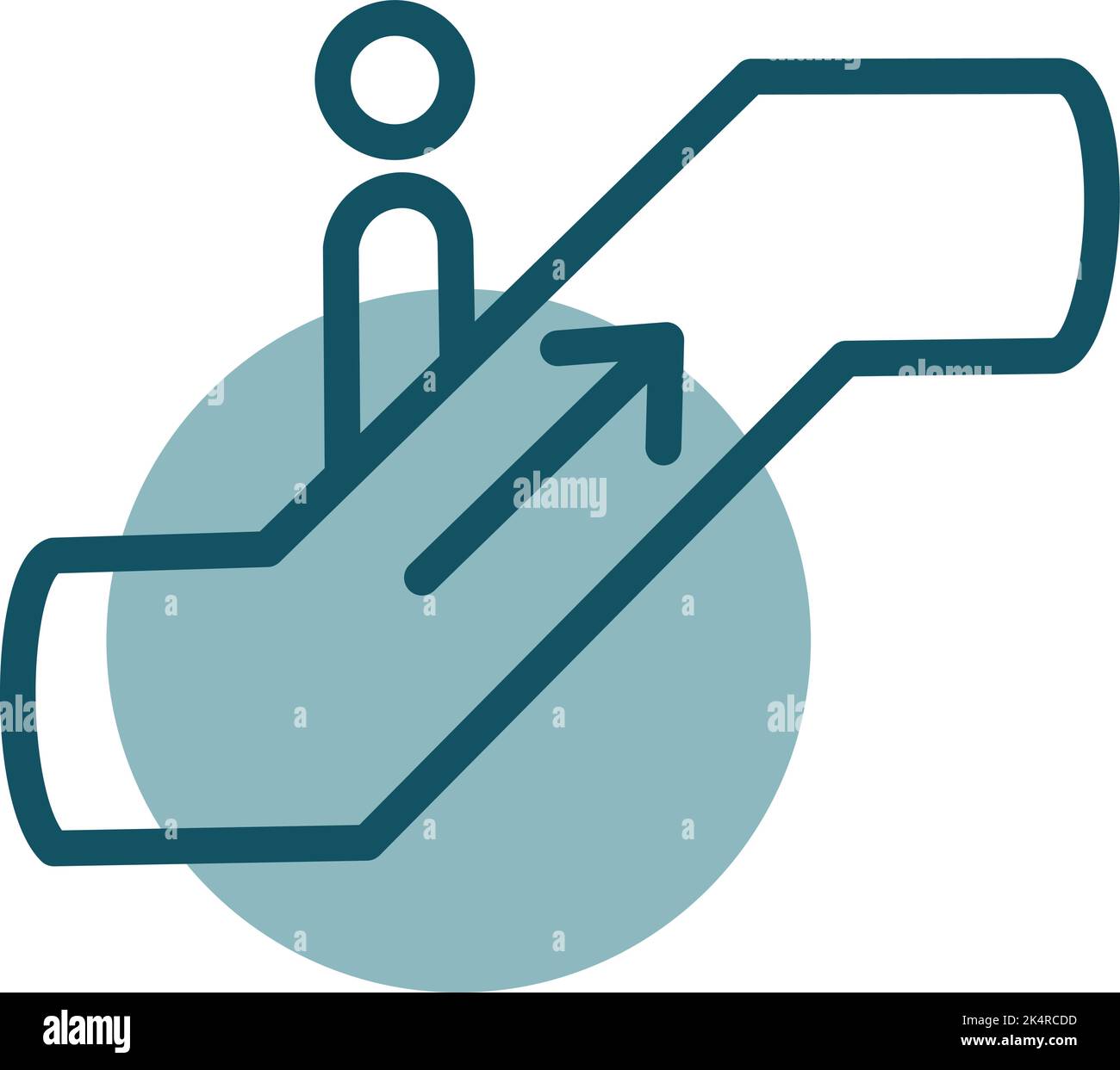 People on airport escalator Stock Vector Images - Alamy